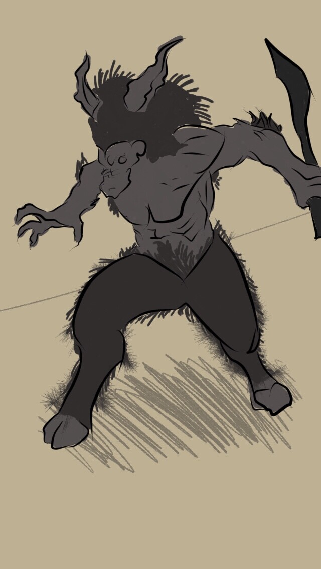 ArtStation - Minotaur Sketch