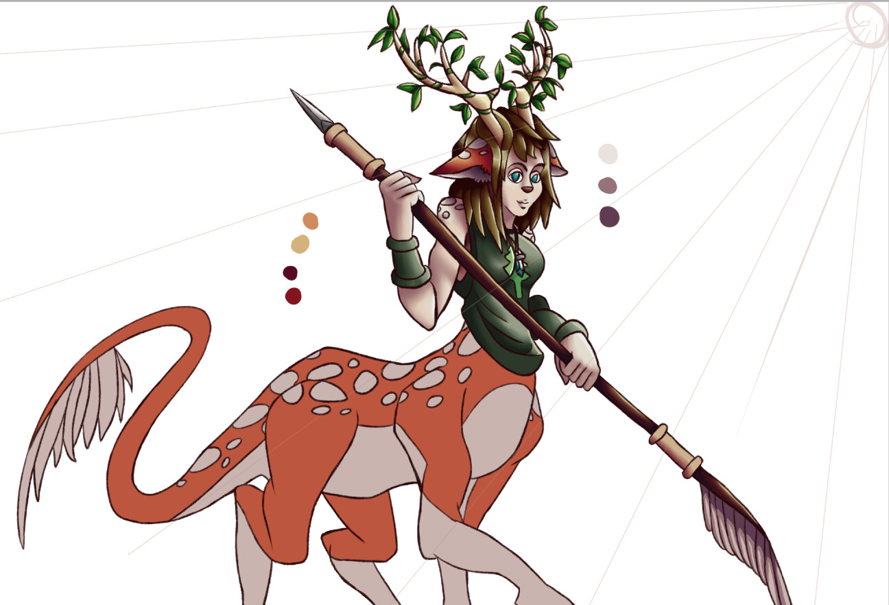Female Deer Centaur Drawings
