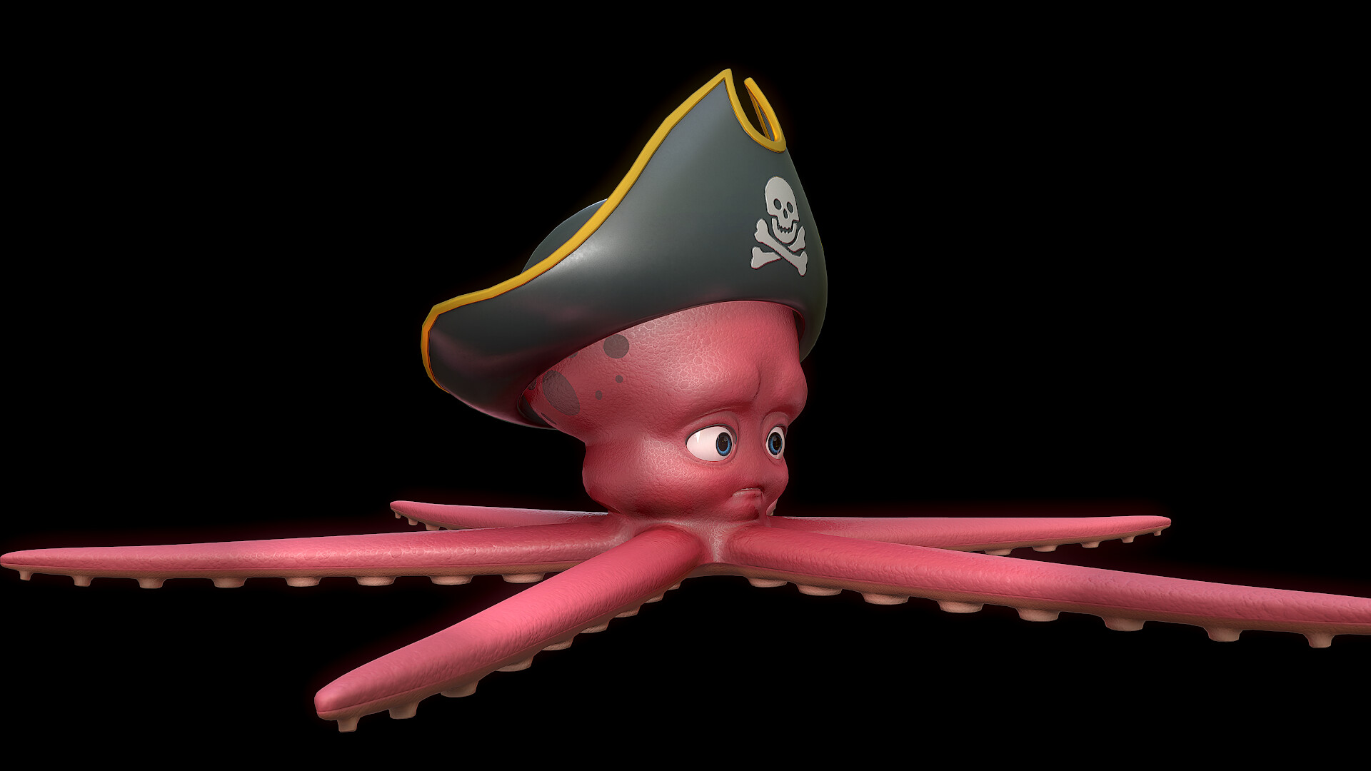 InCom Studio 3D - Asset - Cartoons - Animal - Octopus - Rig Low-poly 3D ...