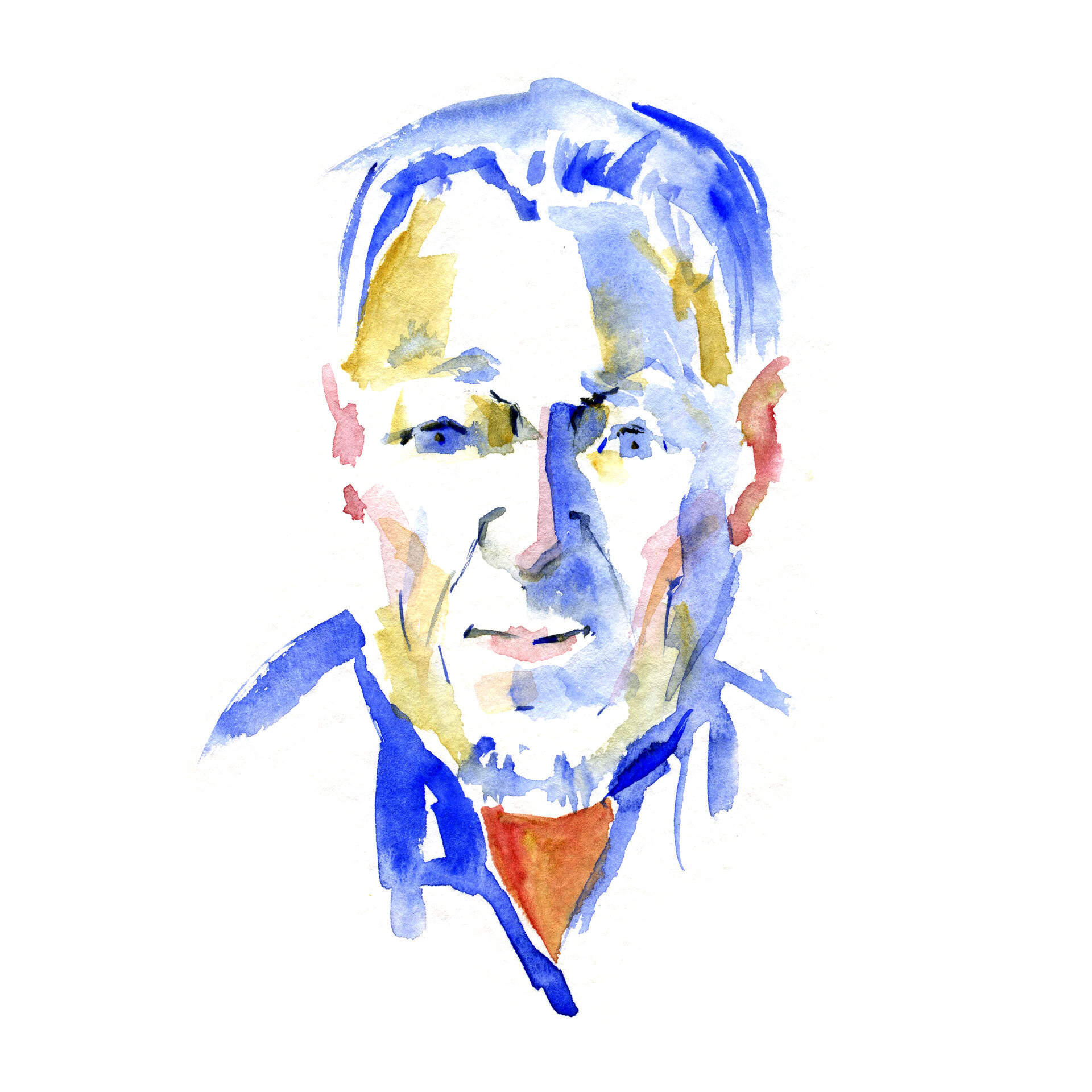 Watercolor Face Male