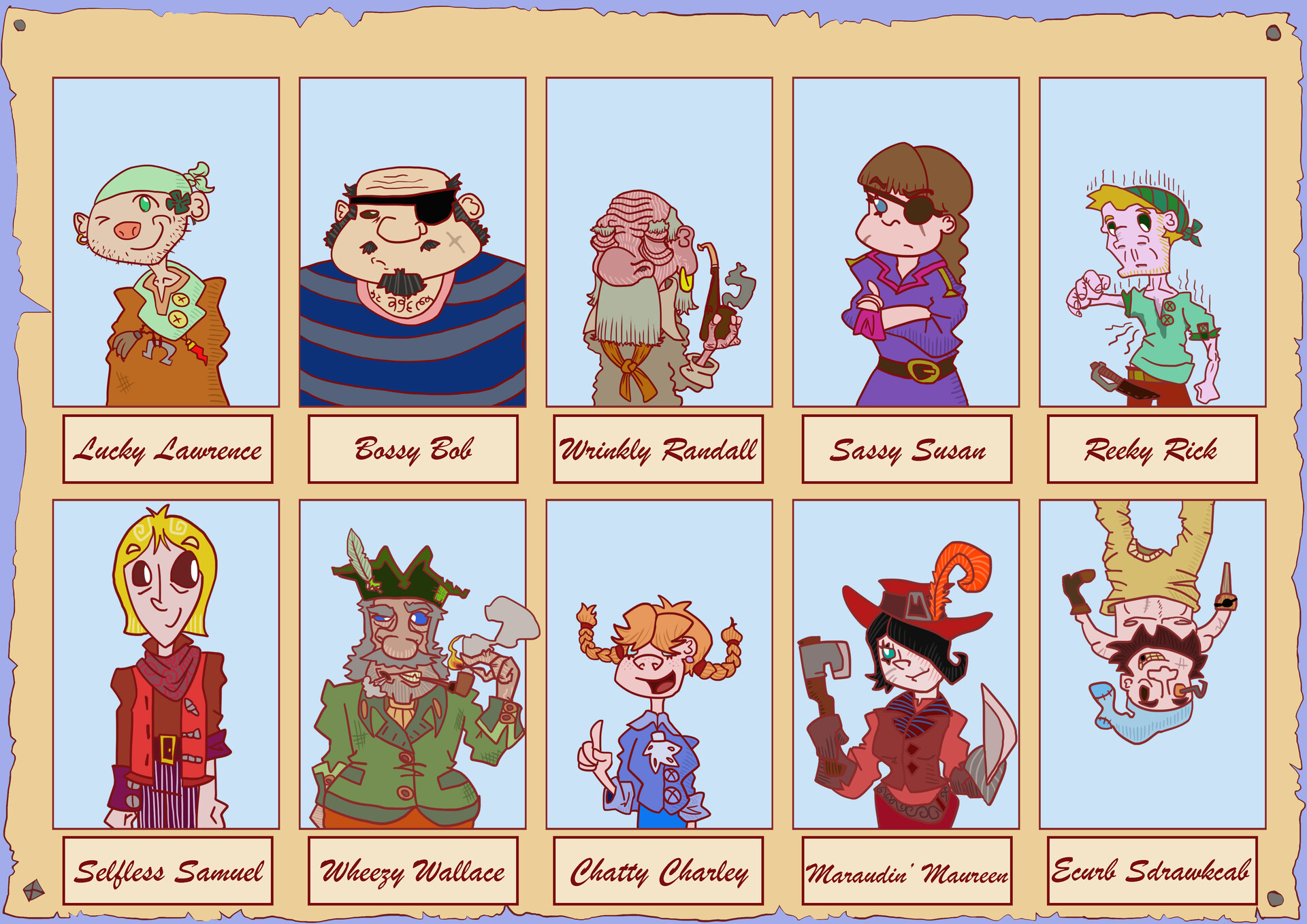 ArtStation - Character Design Test - Pirates!