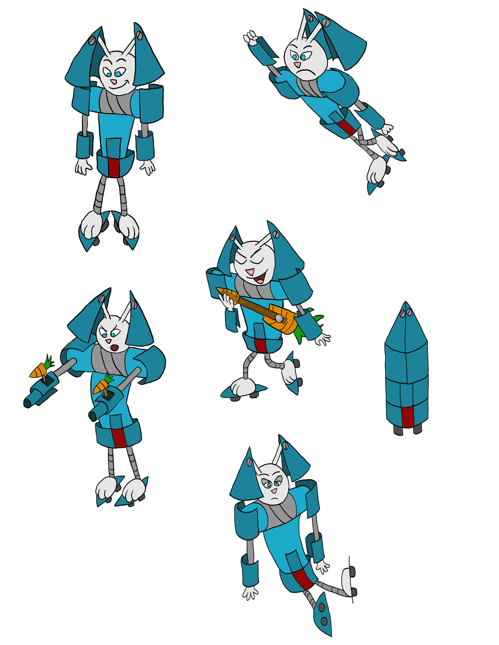 ArtStation - Rocket Rabbit 2.0 Expression Sheet