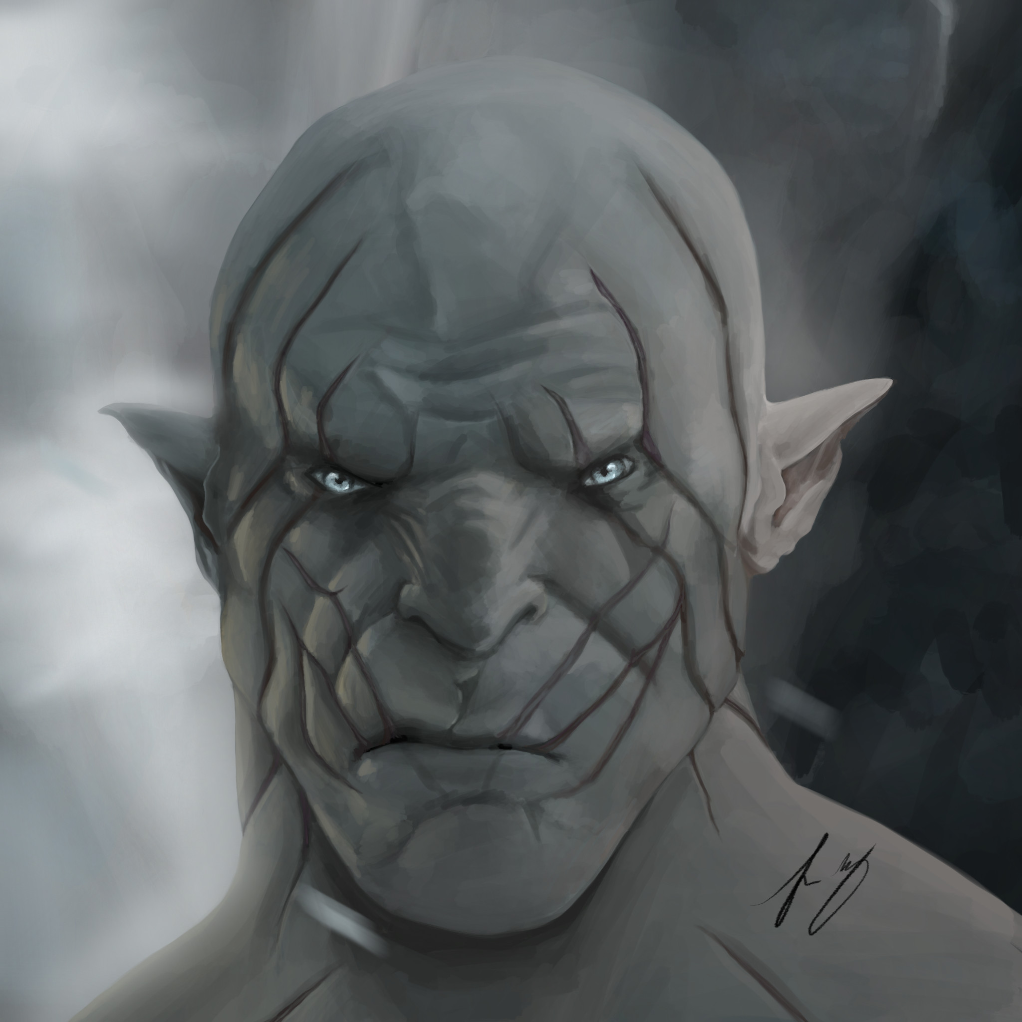 how to draw the pale orc