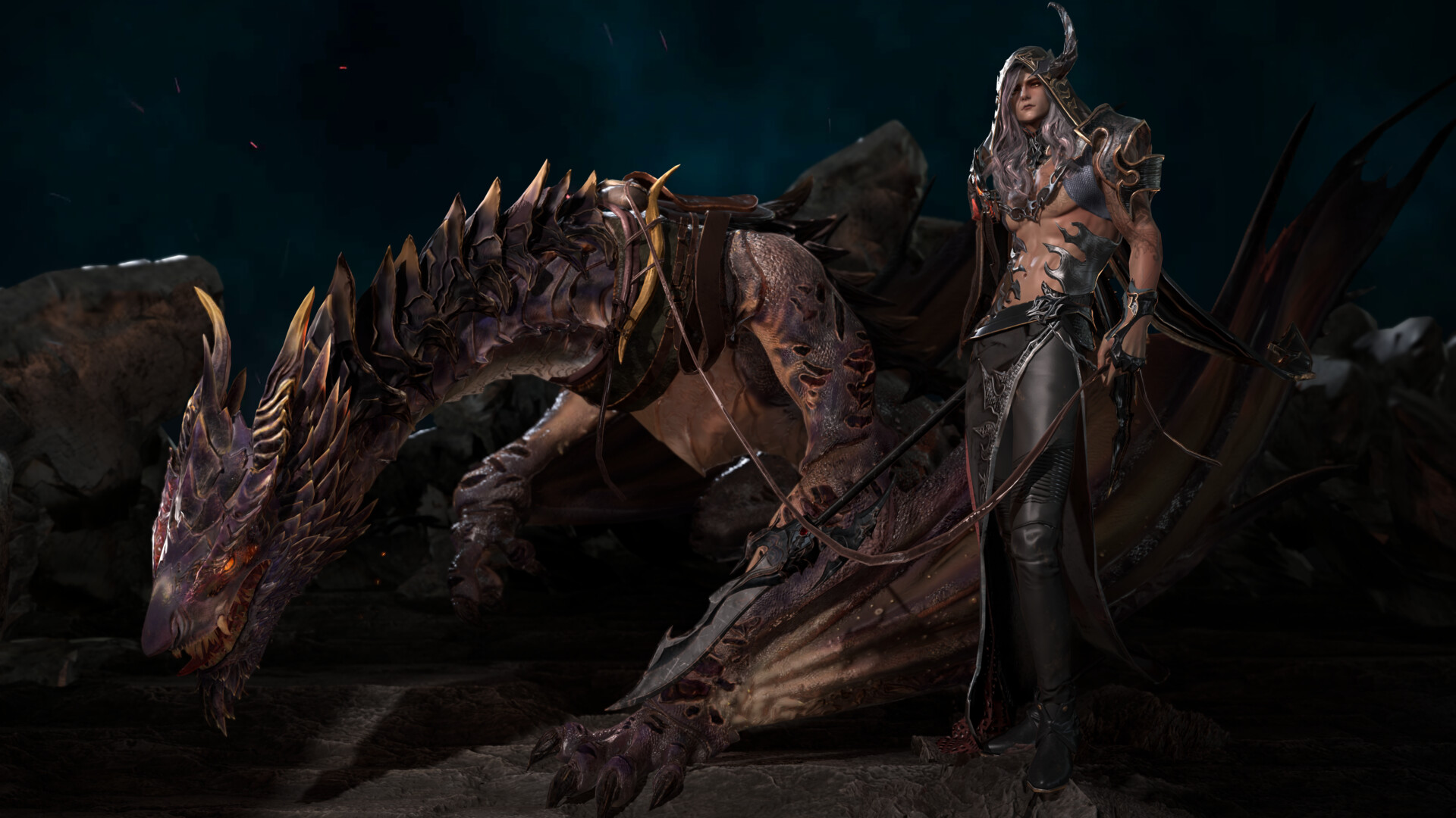 ArtStation - dragon and human (dragon)