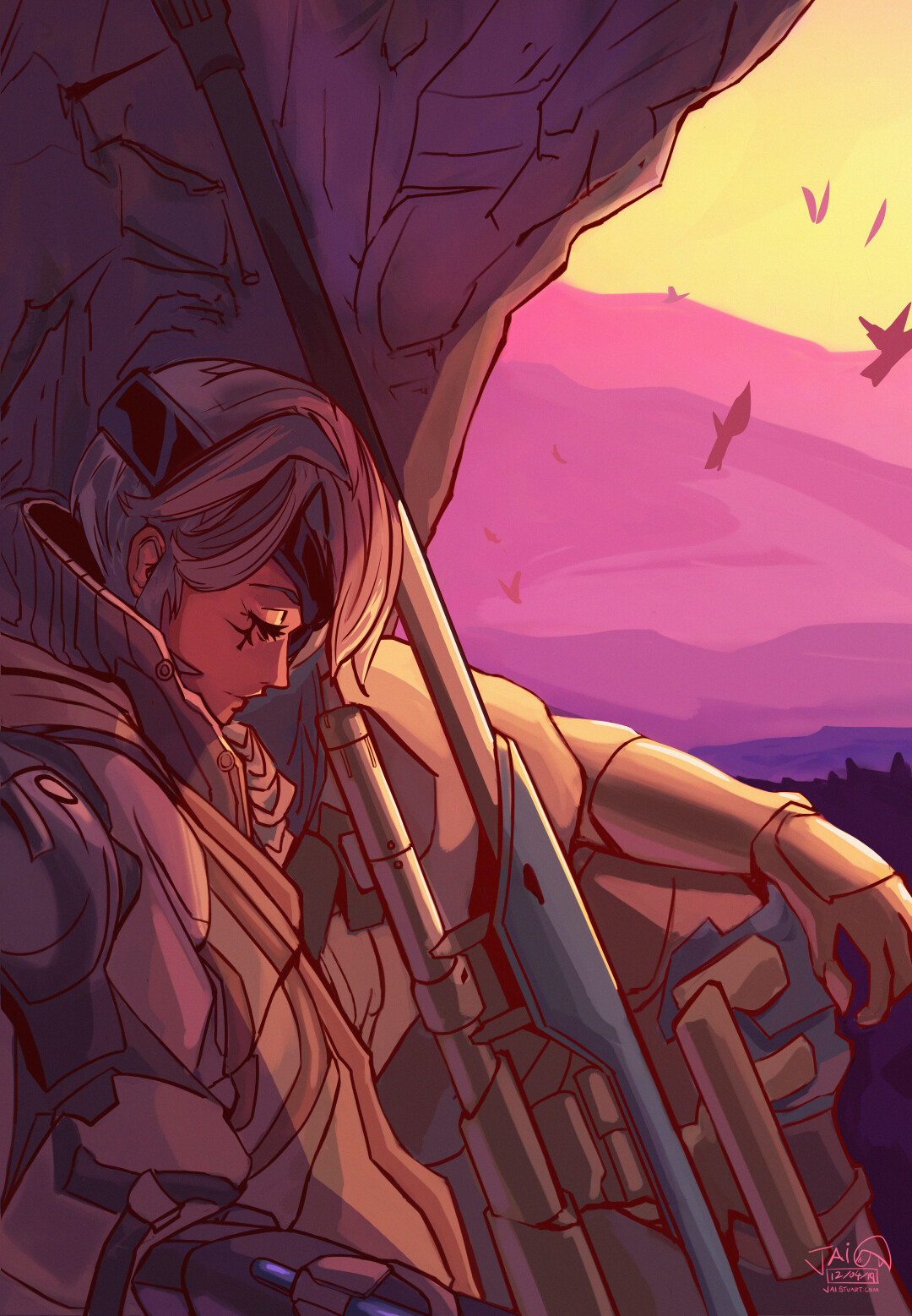 ArtStation - ANA OVERWATCH - sleeping soldier