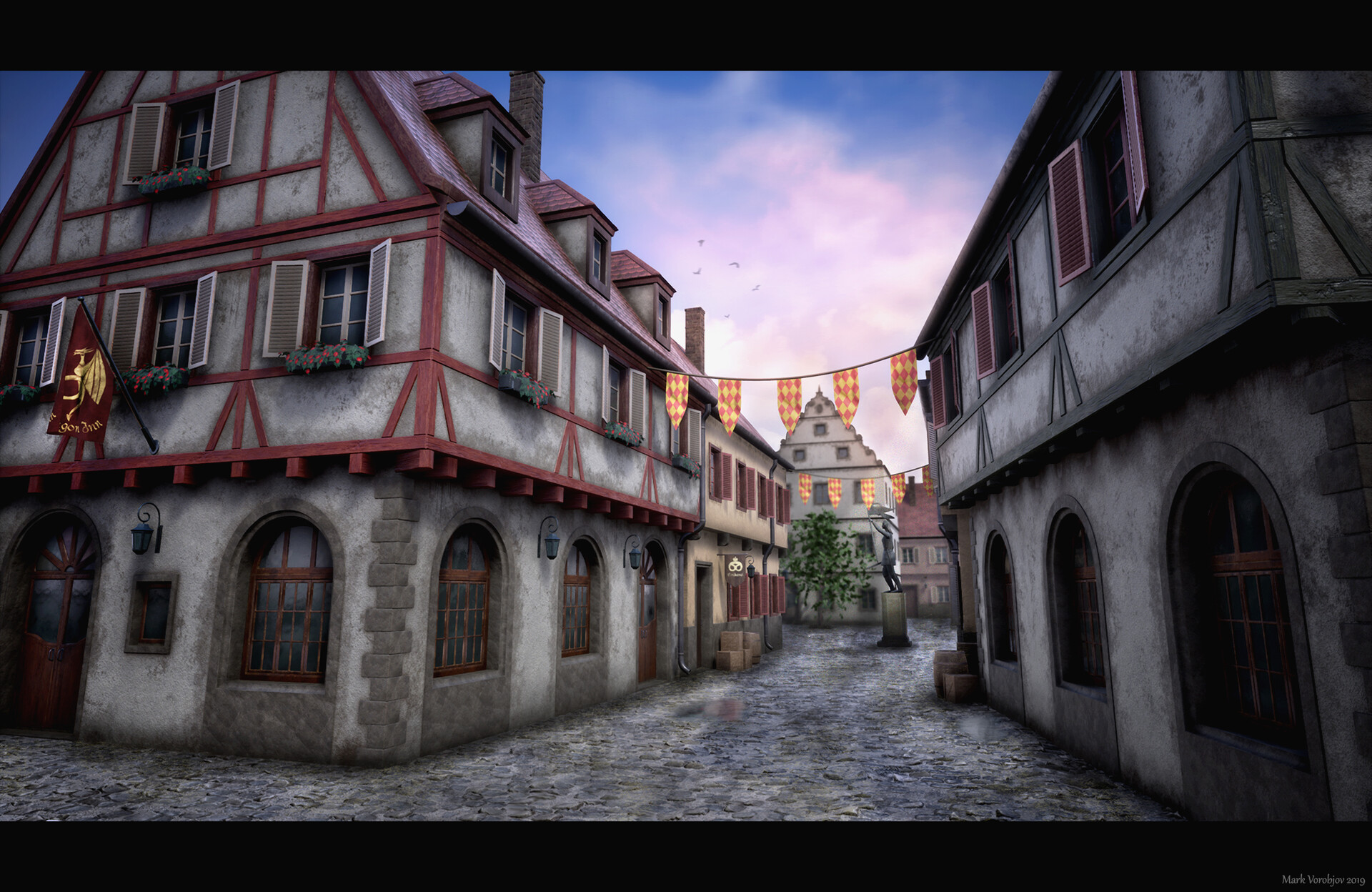 ArtStation - Medieval street
