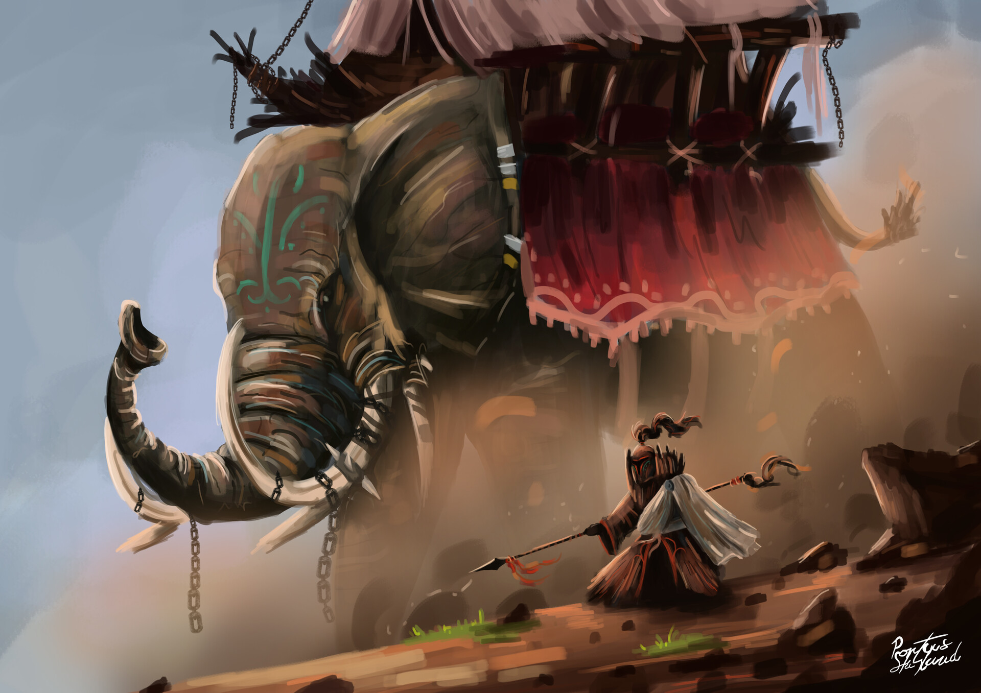 War Elephant Drawing