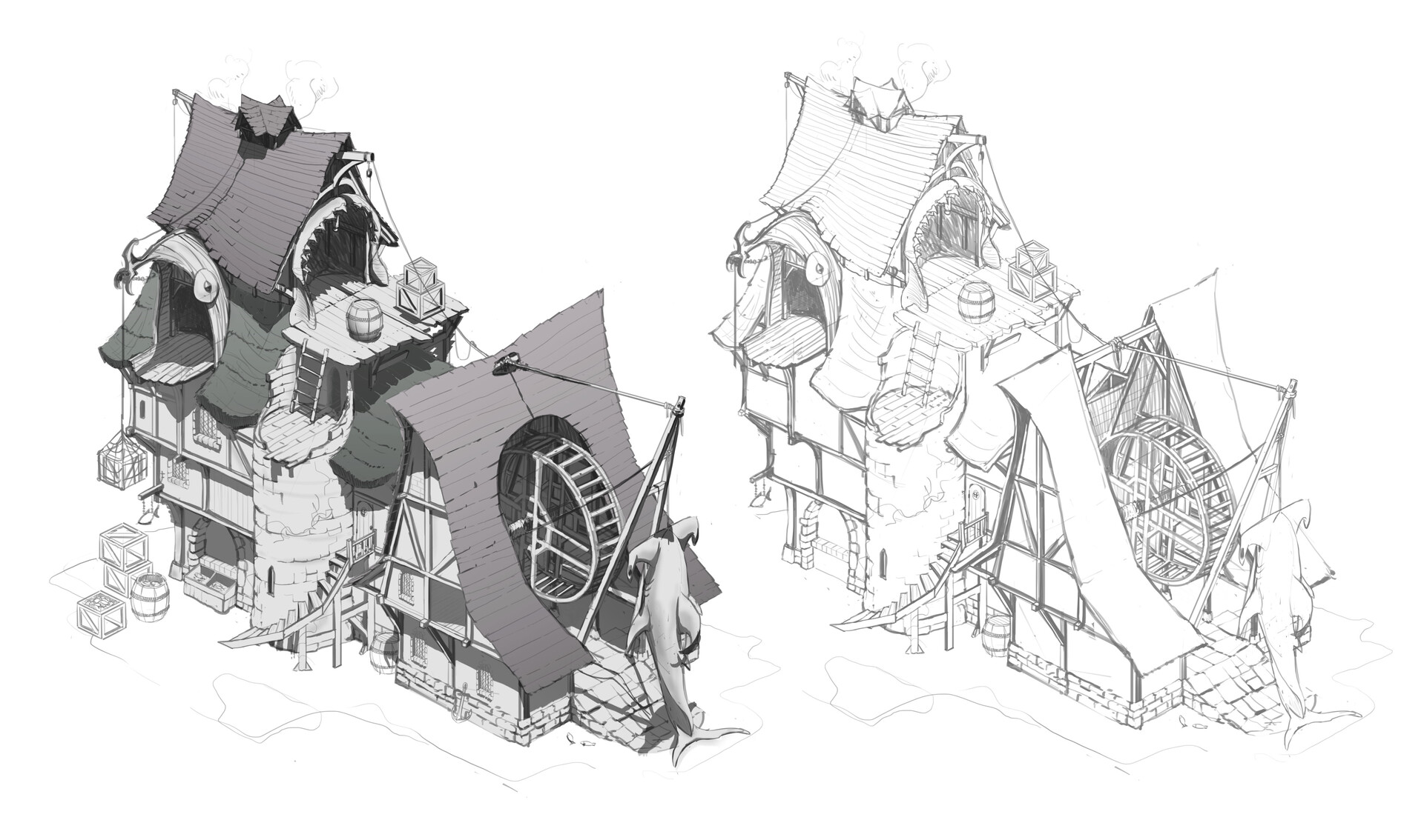 ArtStation - Fish house