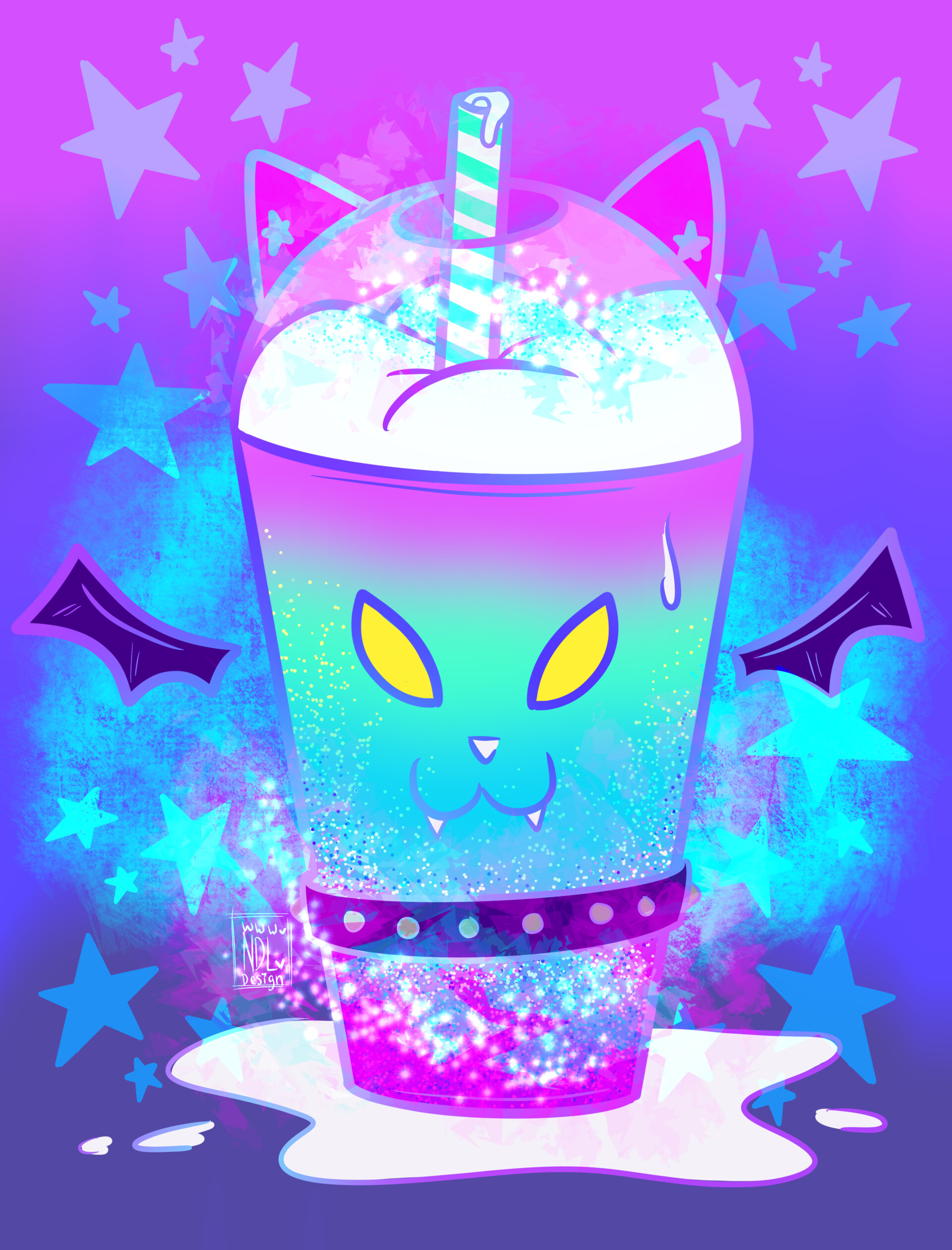 ArtStation - Glitter Rainbow Frappe