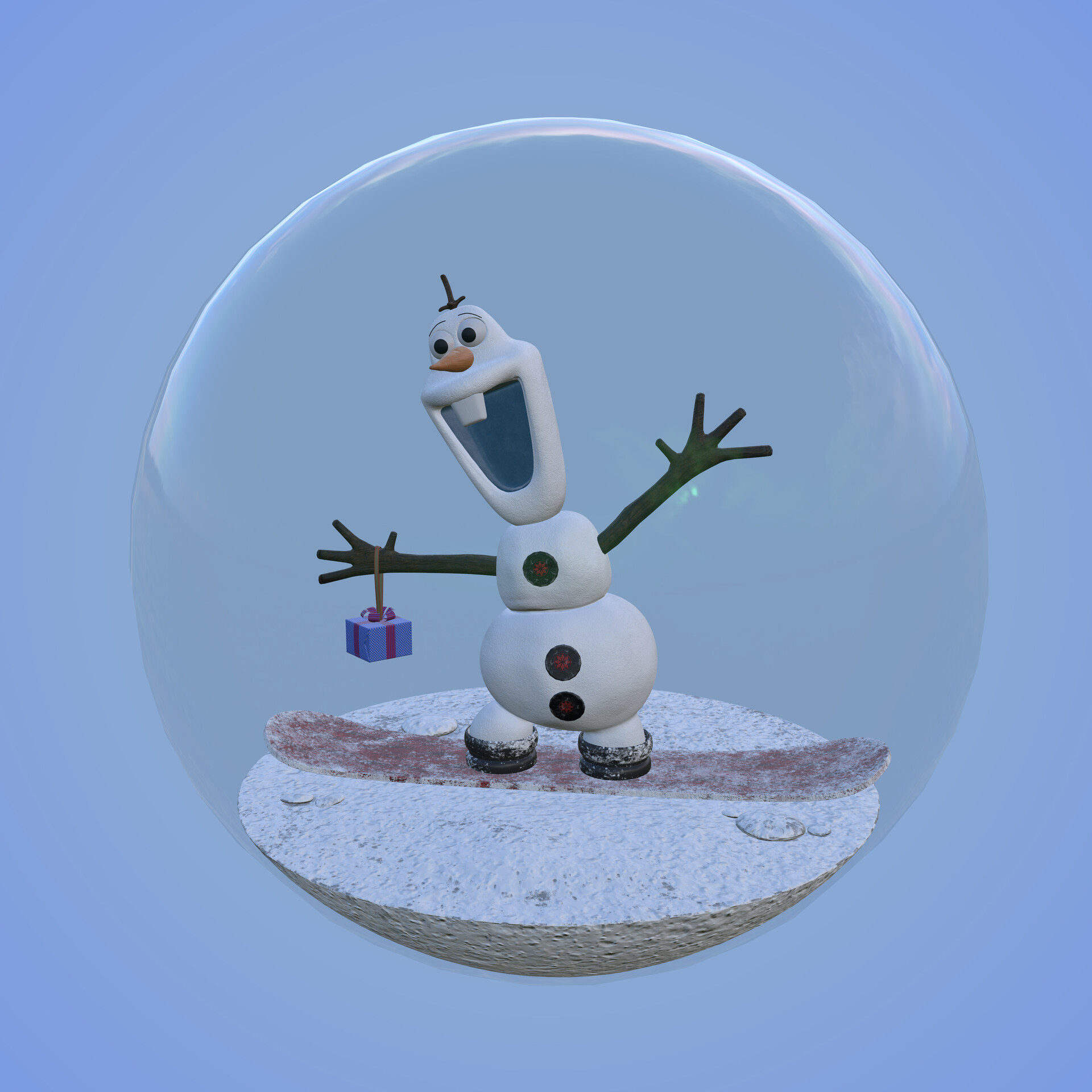 ArtStation - Olaf The Snowboarder