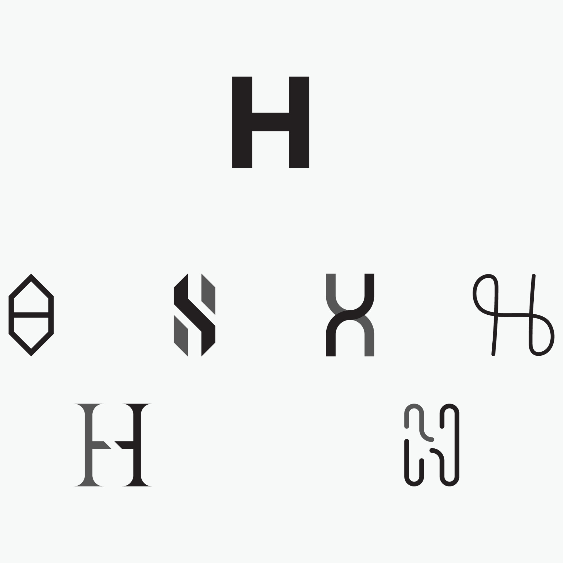 different h letters