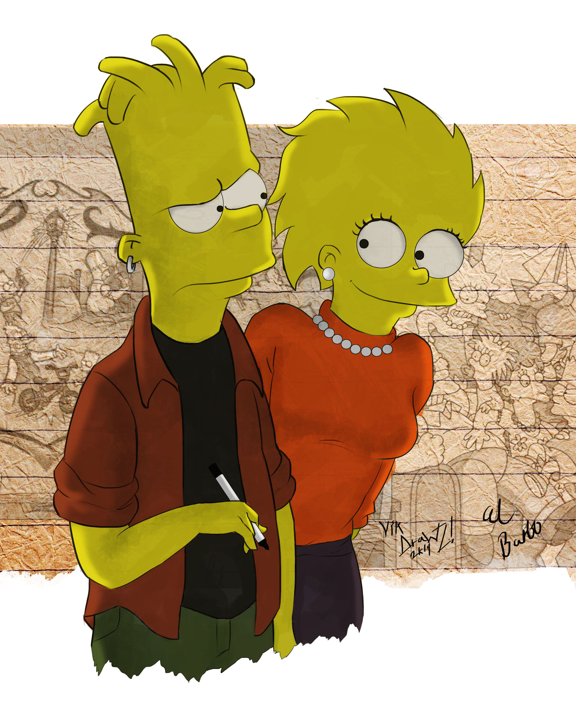 ArtStation - El-Barto and lisa