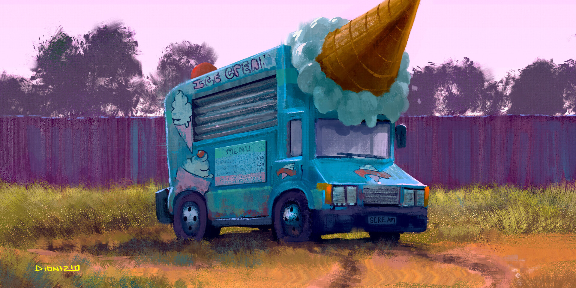 ArtStation - ice cream van