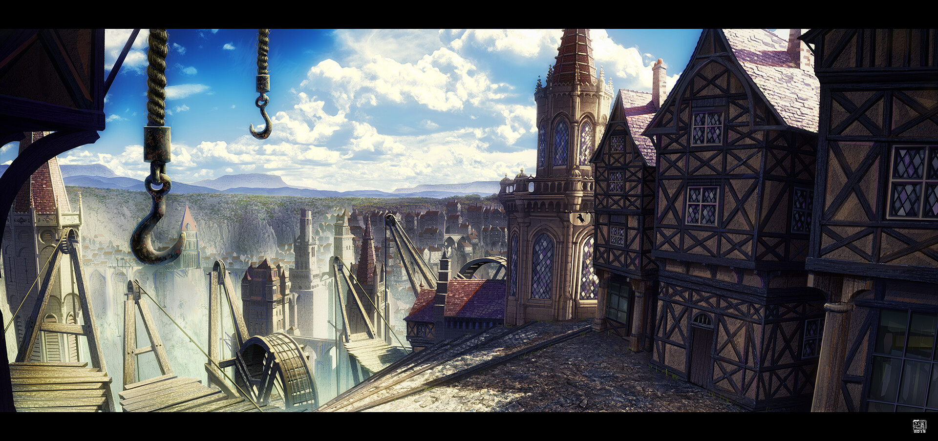 ArtStation - Cliff Town