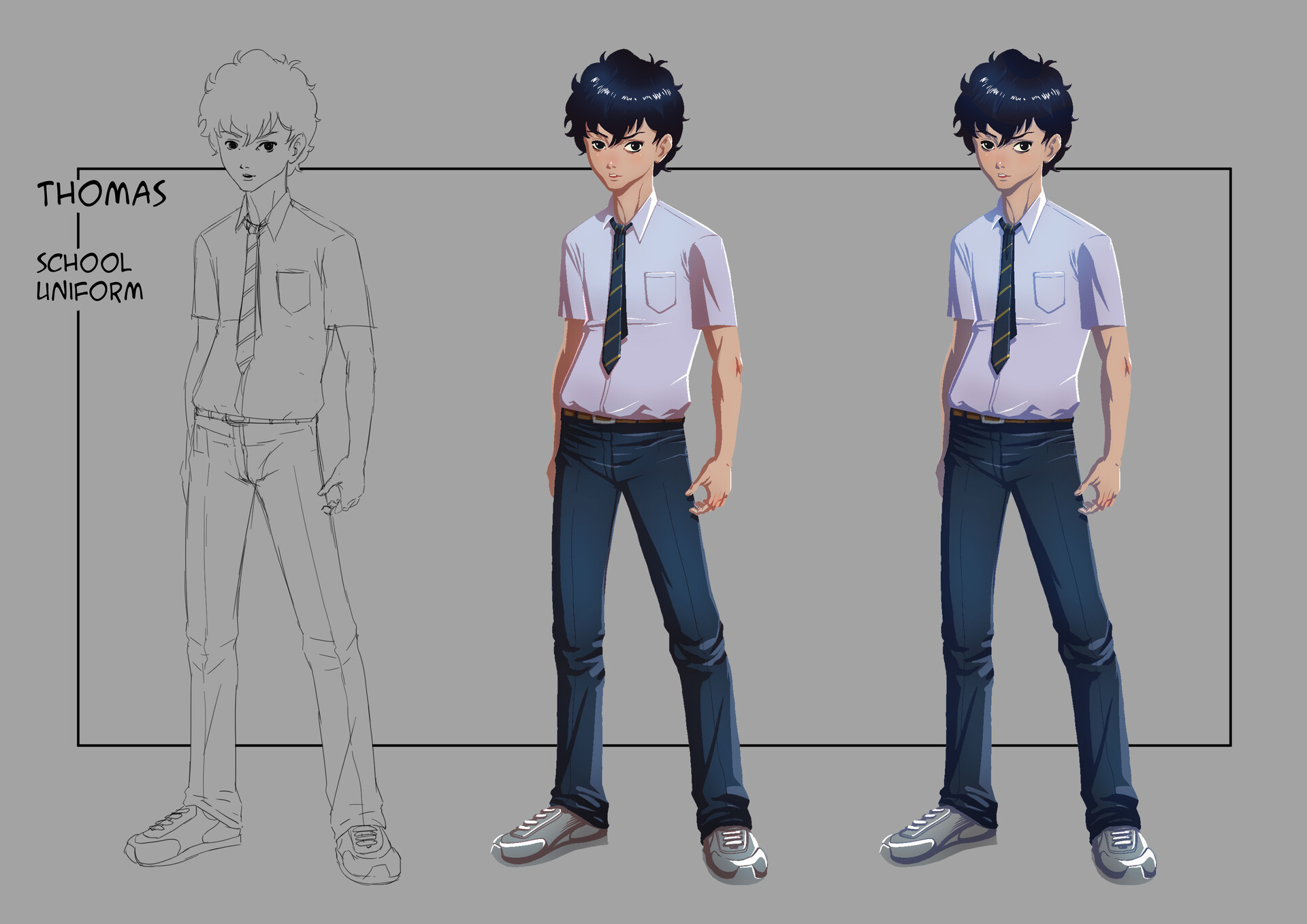 ArtStation - Thomas School Uniform