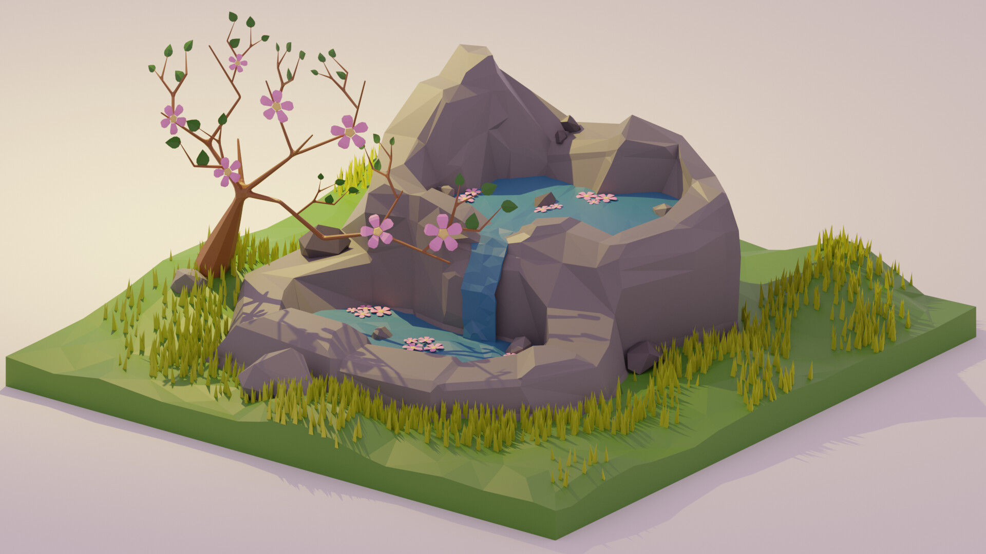 ArtStation - Spring pond
