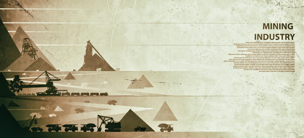 ArtStation - Several posters for the mining company.