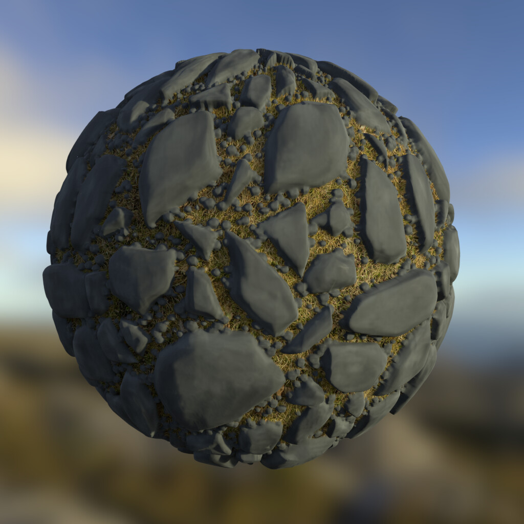 ArtStation - Stylized Texture Rock & Grass