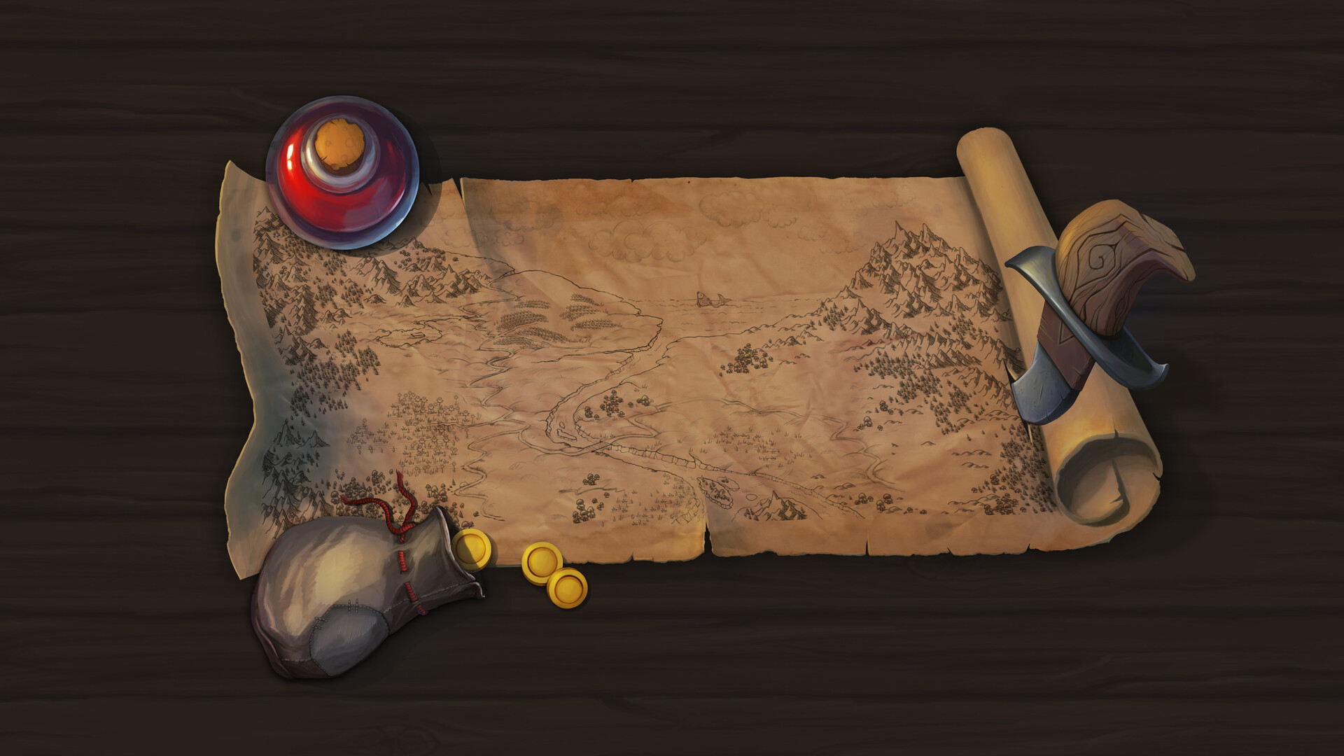 ArtStation - Map to the game Orlуk.