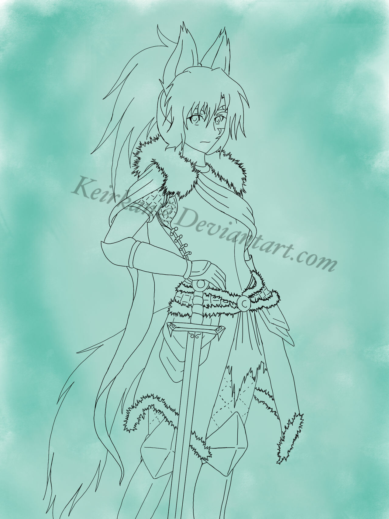 ArtStation - Saber Lineart