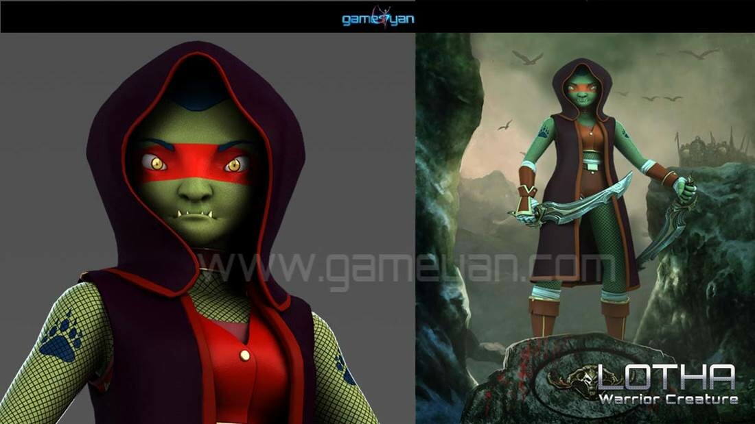 ArtStation - Lotha – Warrior Character Animation Model By GameYan Game ...