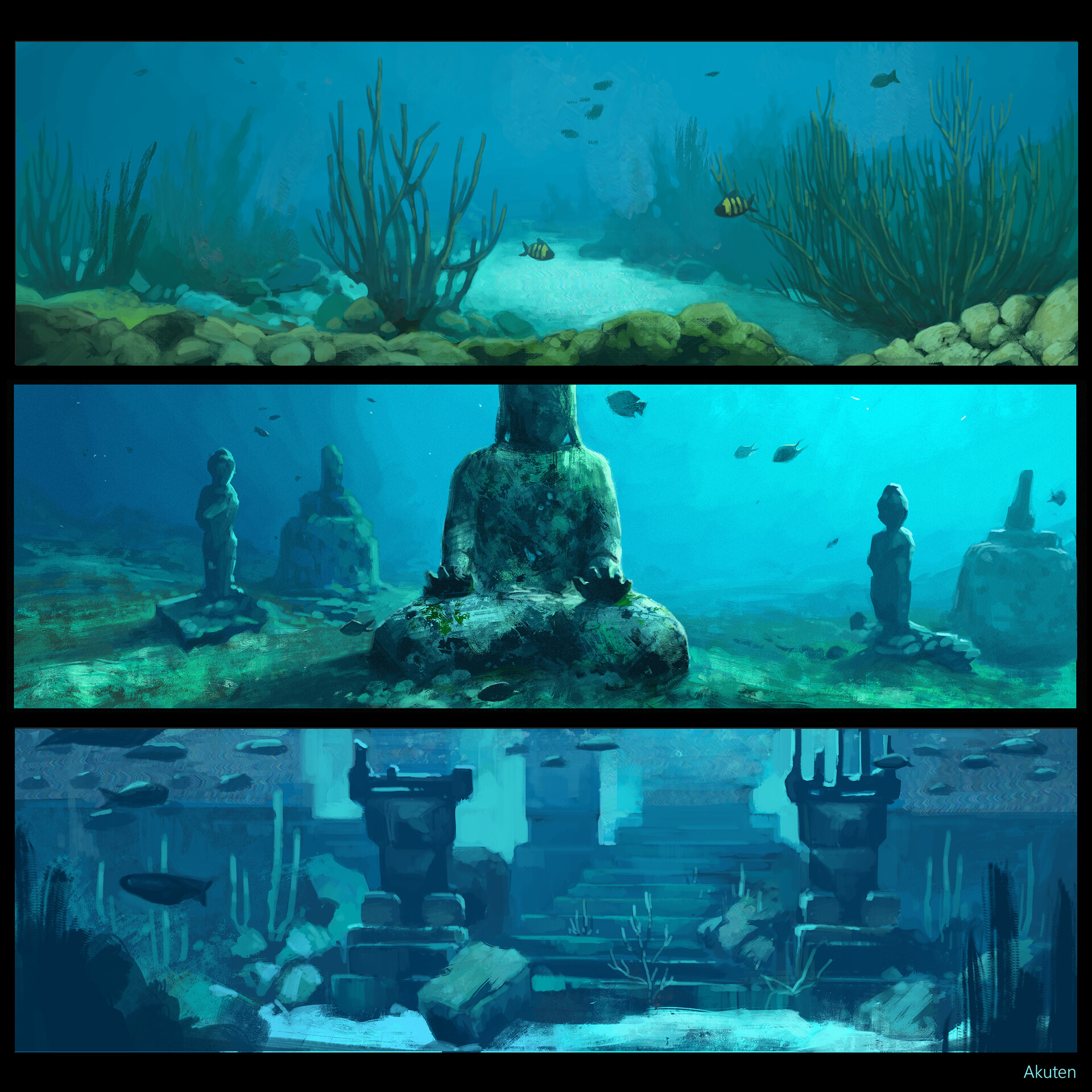 ArtStation - Underwater sketches
