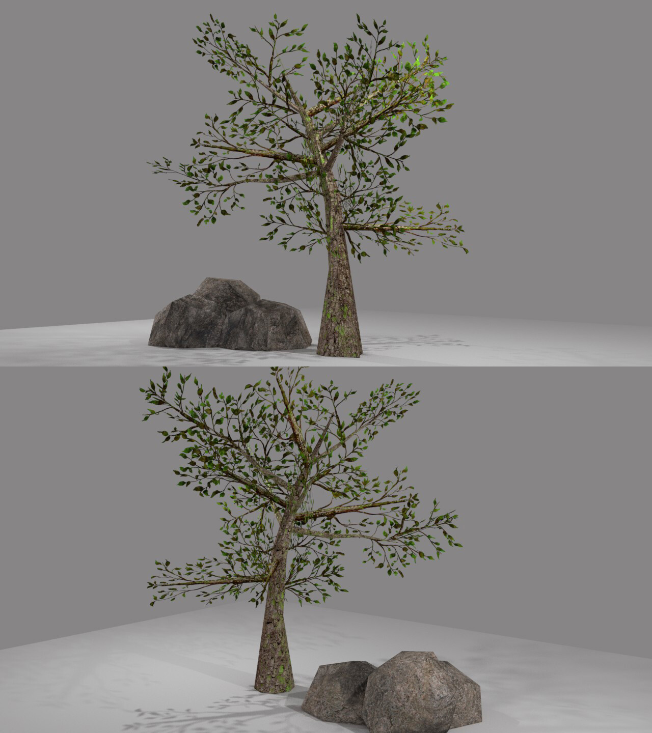 ArtStation - Tree and Rocks