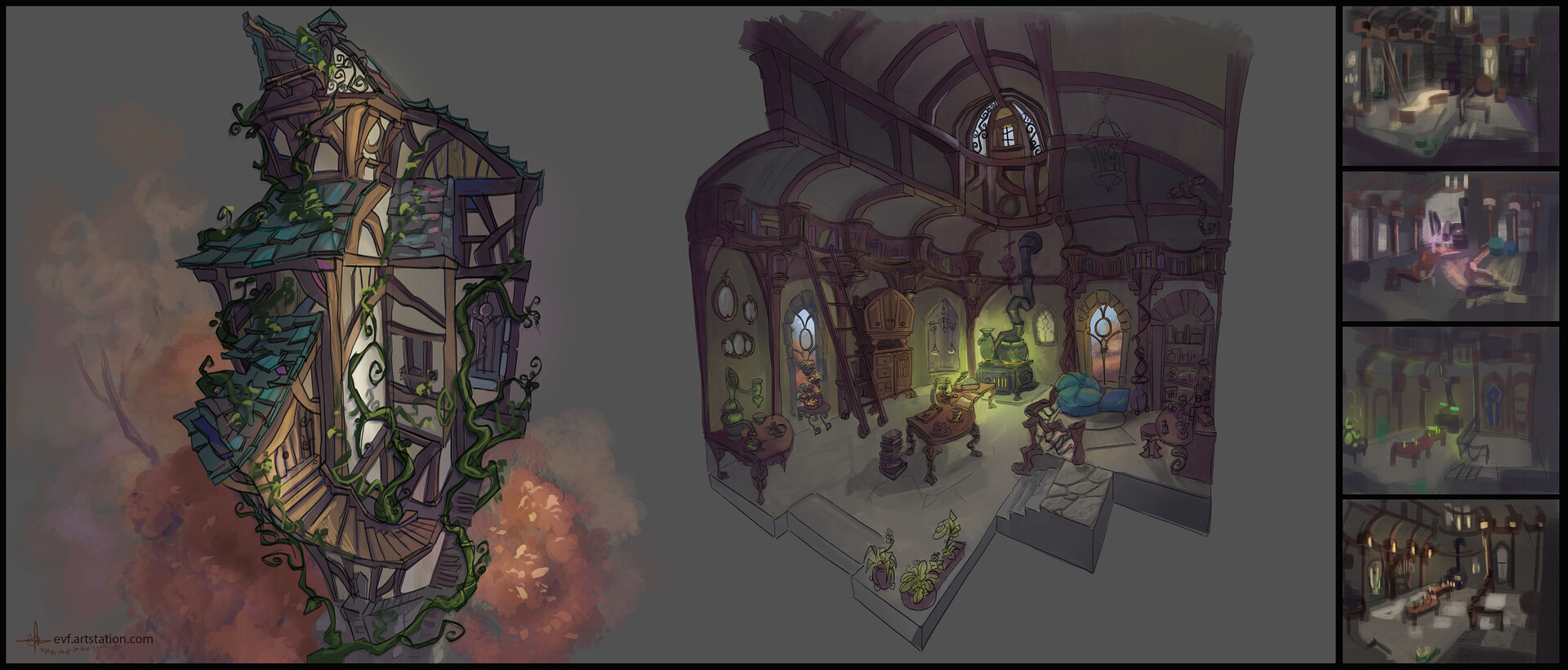 ArtStation - Witch dwellings vis dev