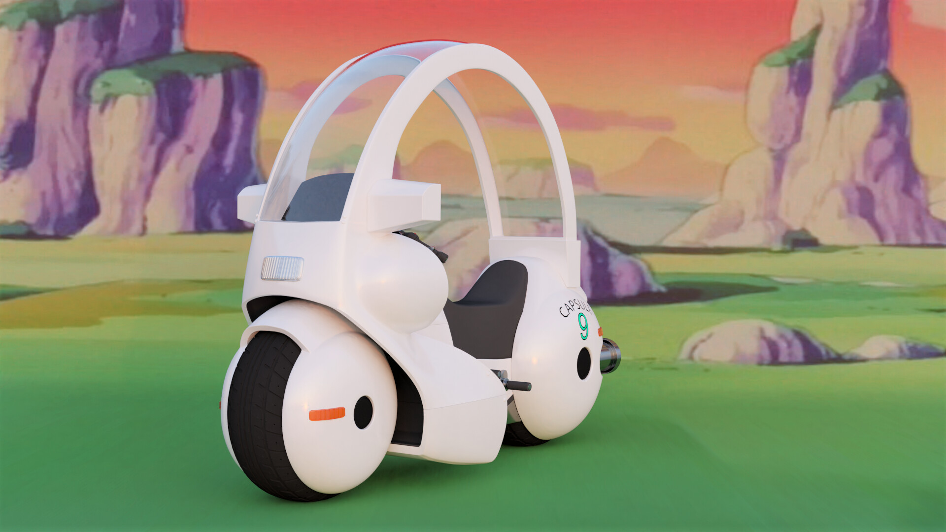 ArtStation - 3D Model of Bulma's Bike