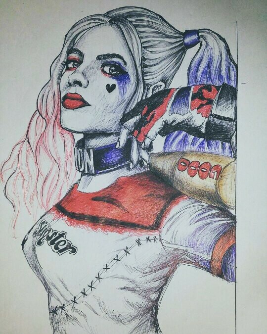 Rishab Verma - Harley Quinn pen sketch
