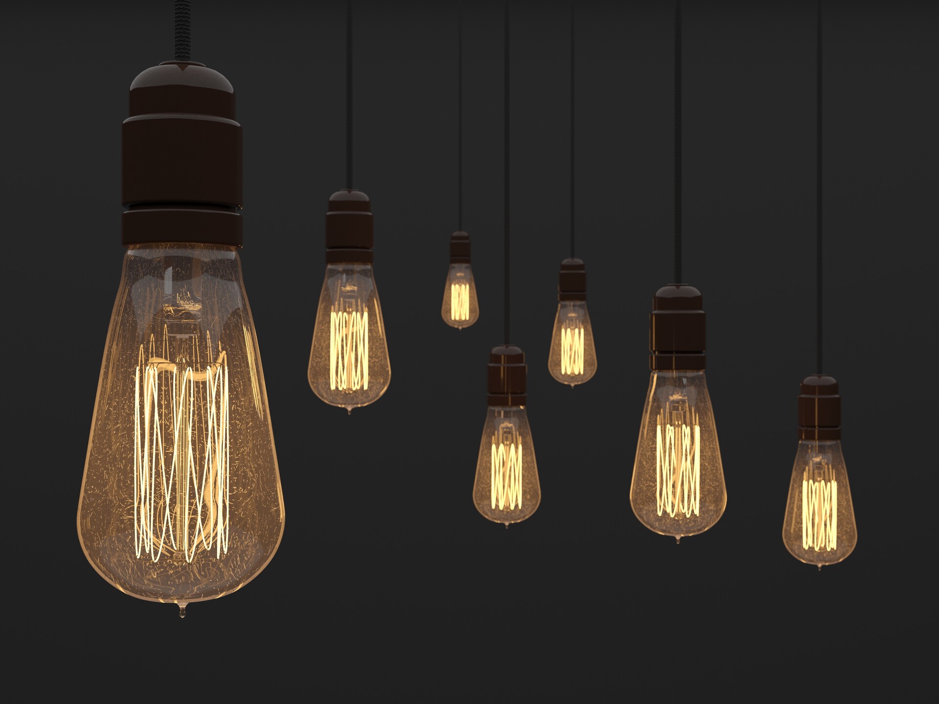 ArtStation - Old vintage Edison`s light bulb