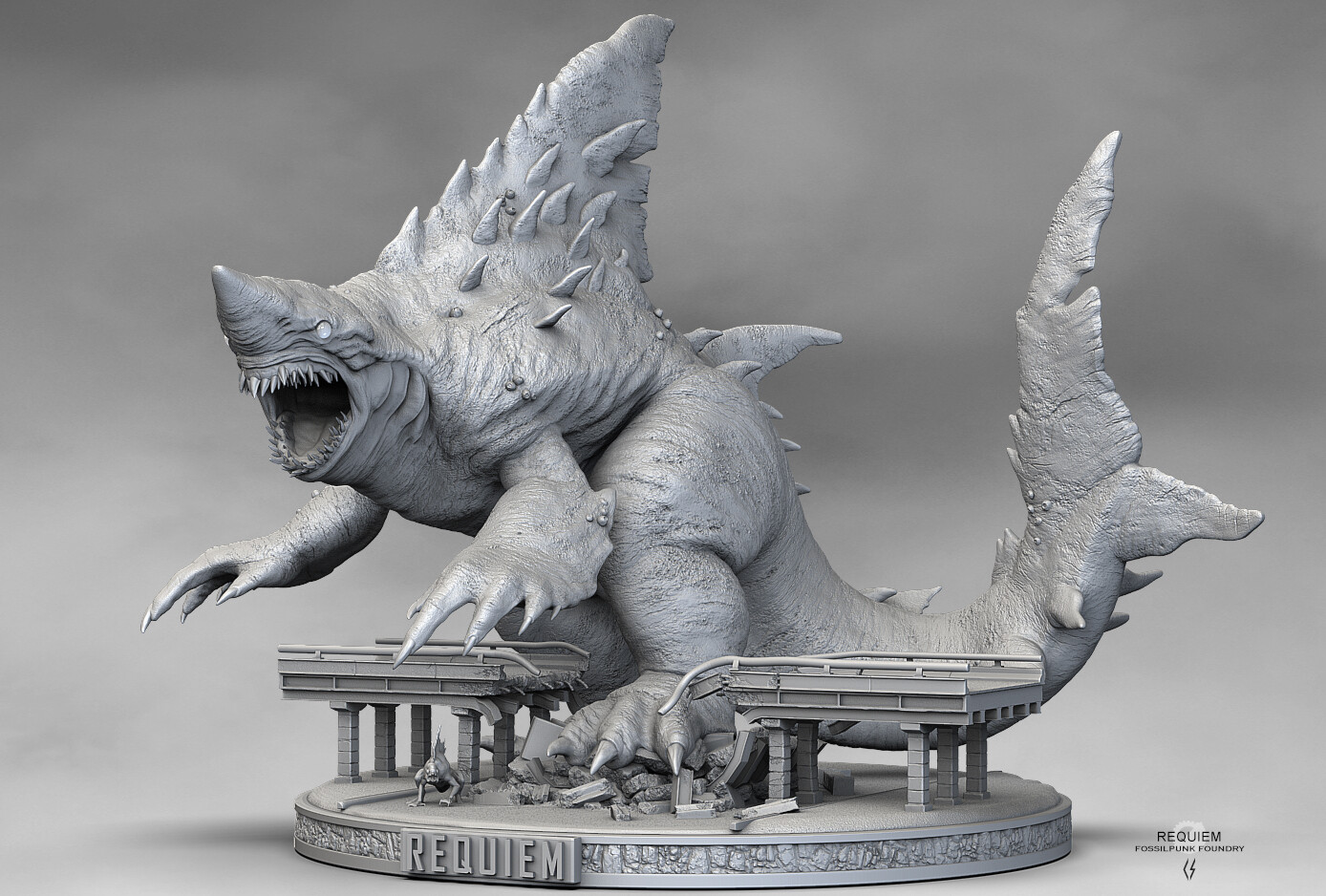 ArtStation - Requiem, the Kaiju Shark, Chris Seher