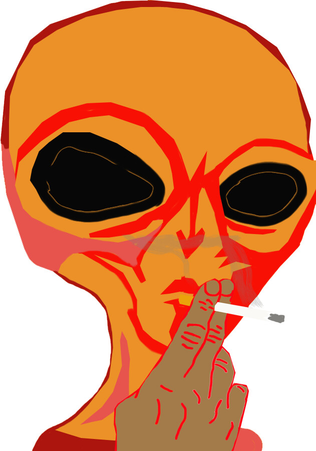 ArtStation - Alien Smoking