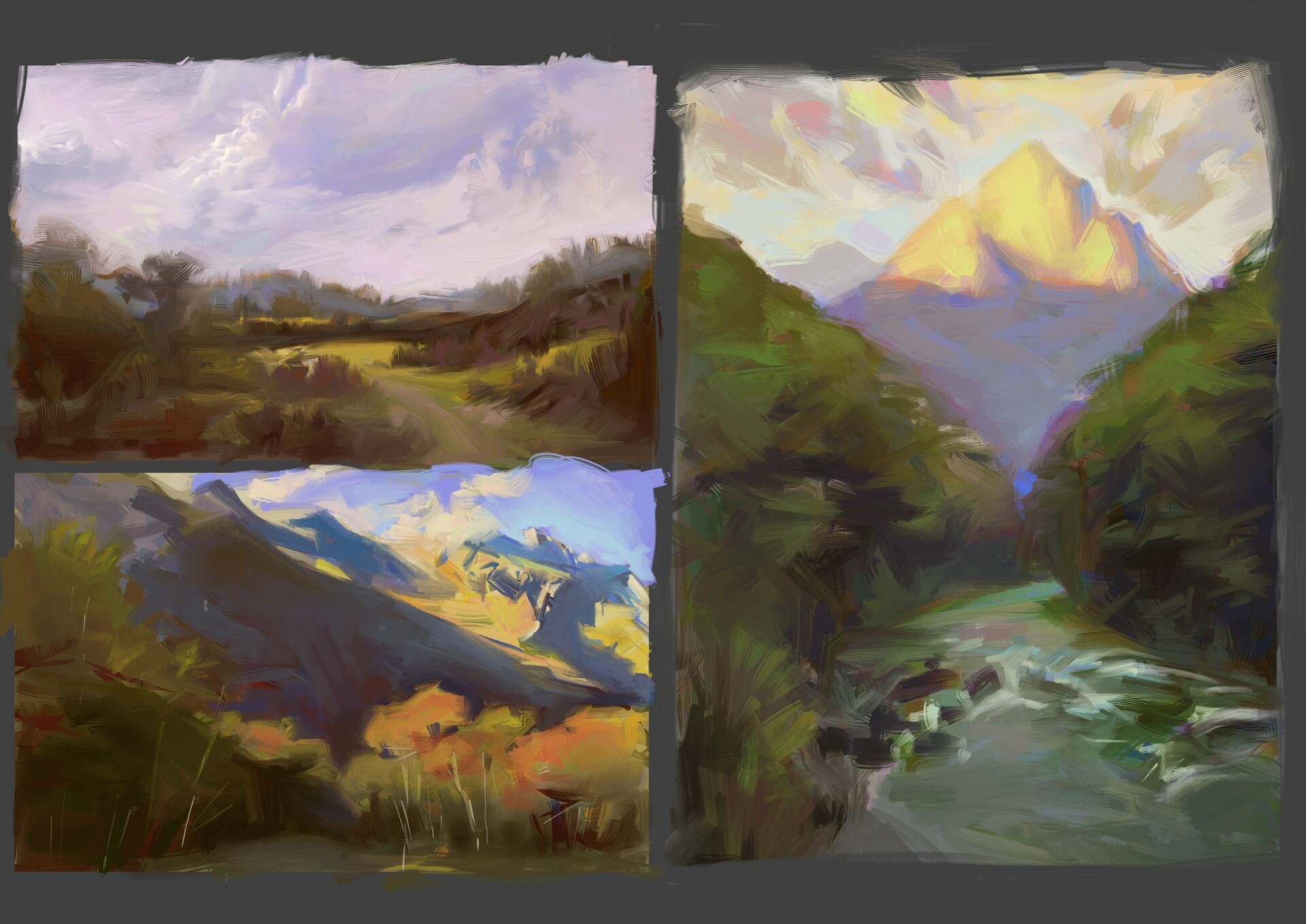 ArtStation - Landscape studies, Loic Bourgeois