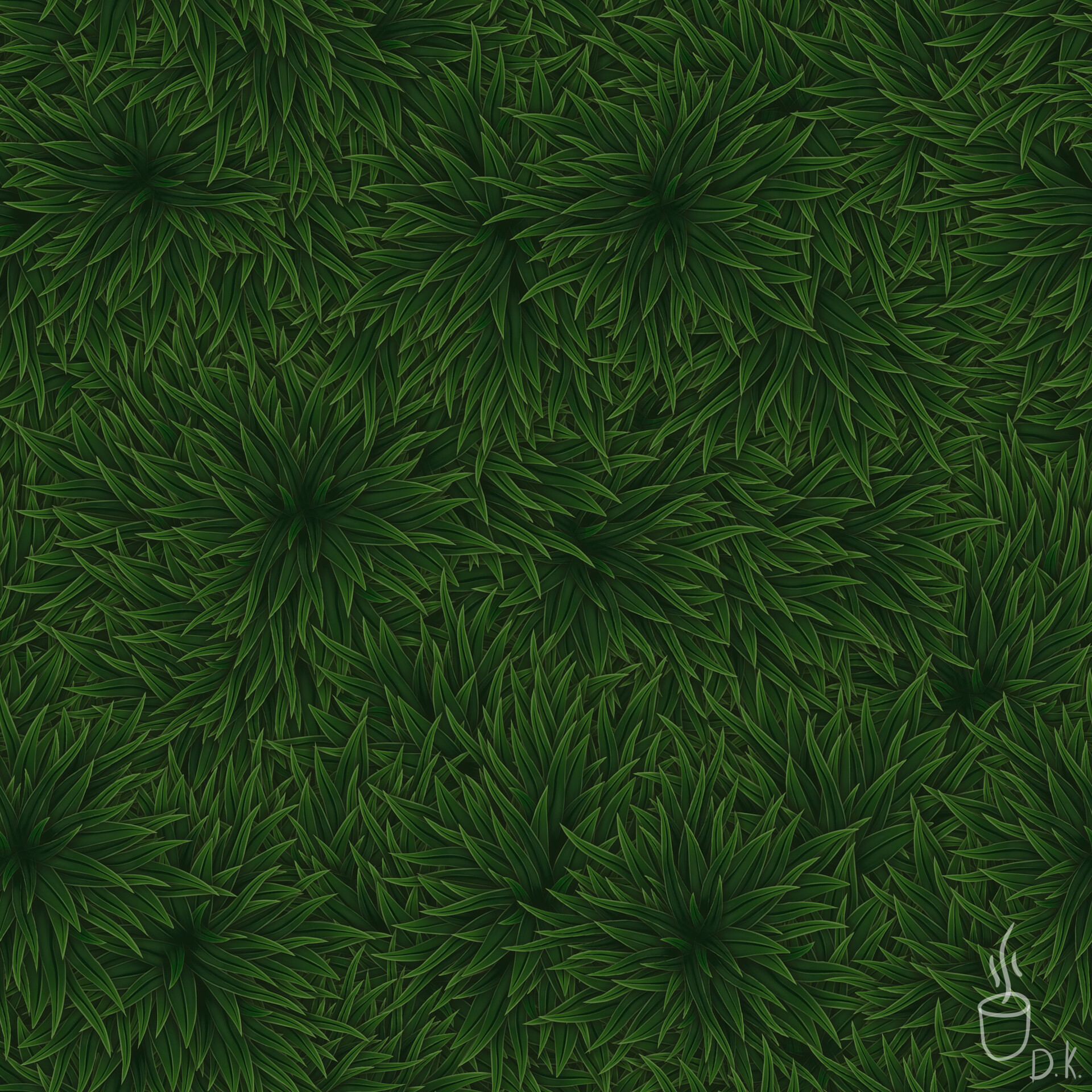 ArtStation - Handpainted grass