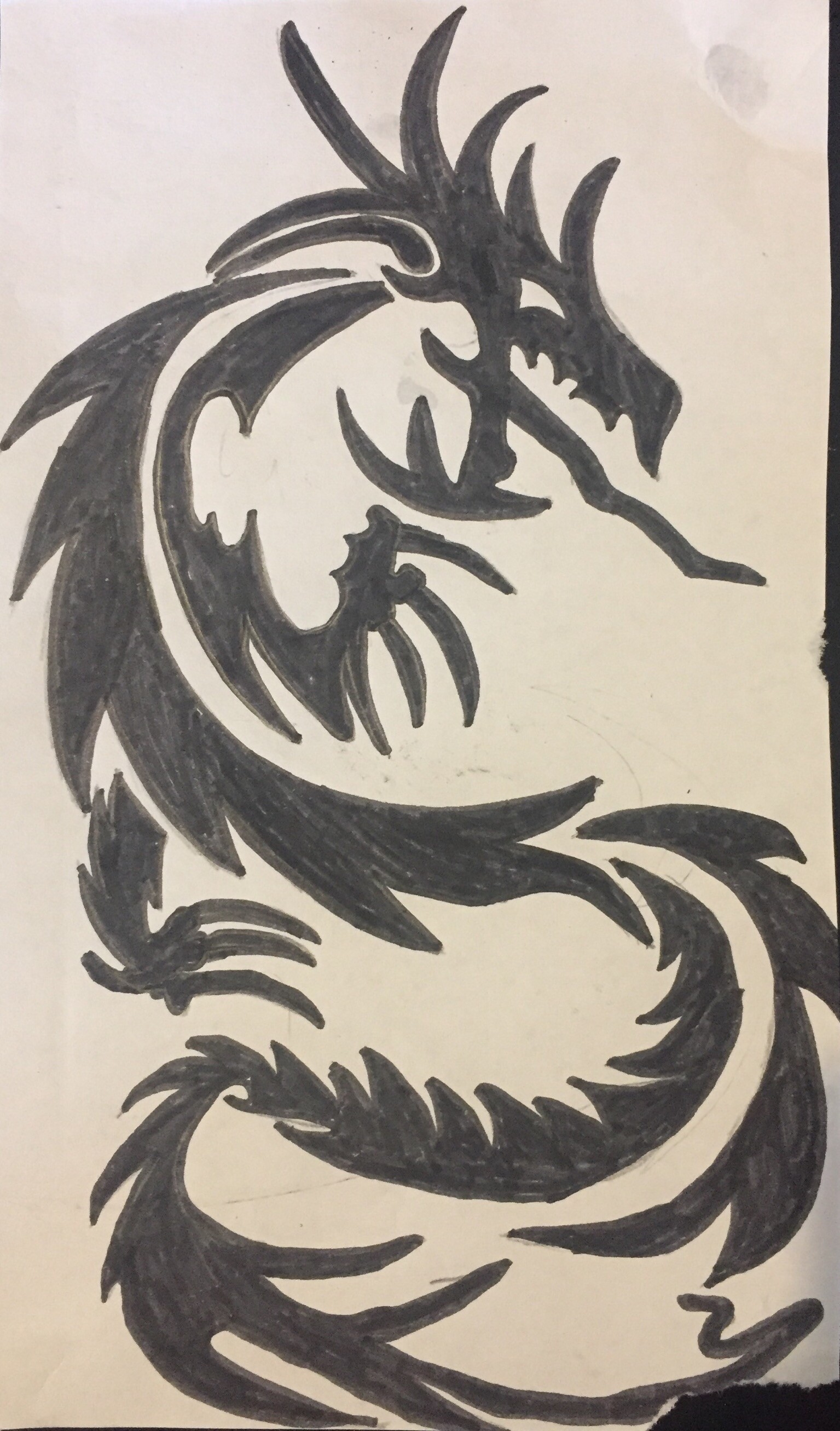 ArtStation - Old dragon sketch