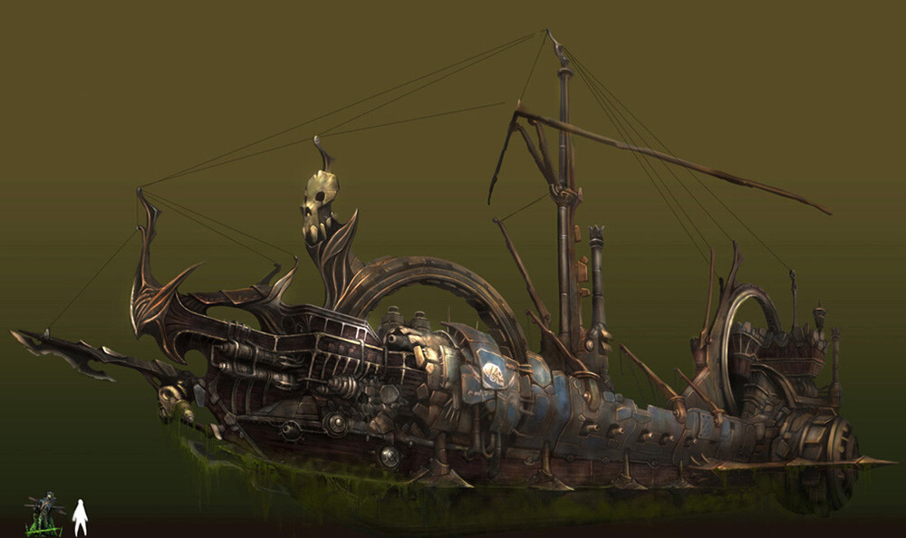 ArtStation - Dead Swamp / Wrecked Ship