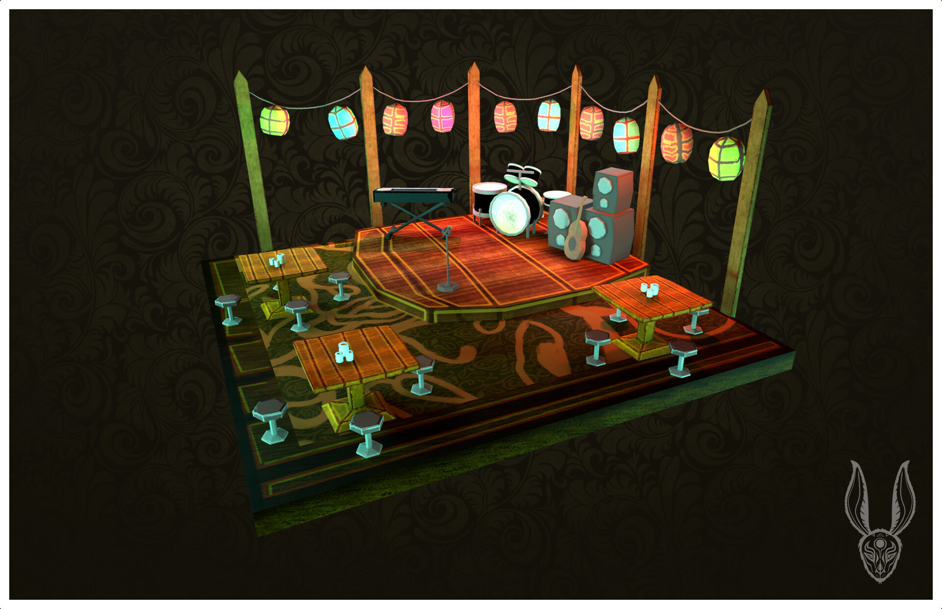 ArtStation - Low Poly Music Stage