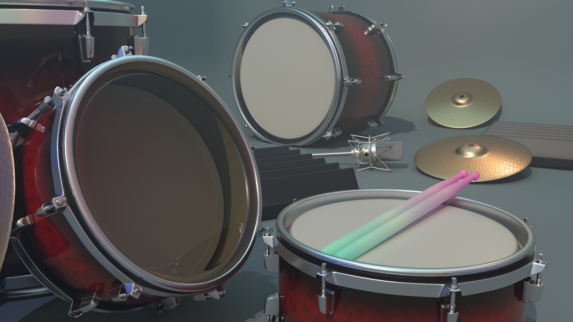 ArtStation - Drum Set (WIP)