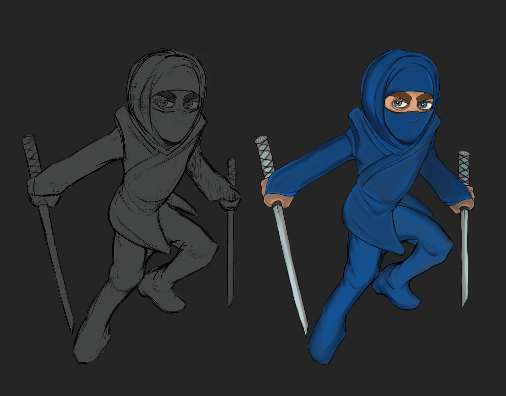 ArtStation - ninja male shozoku