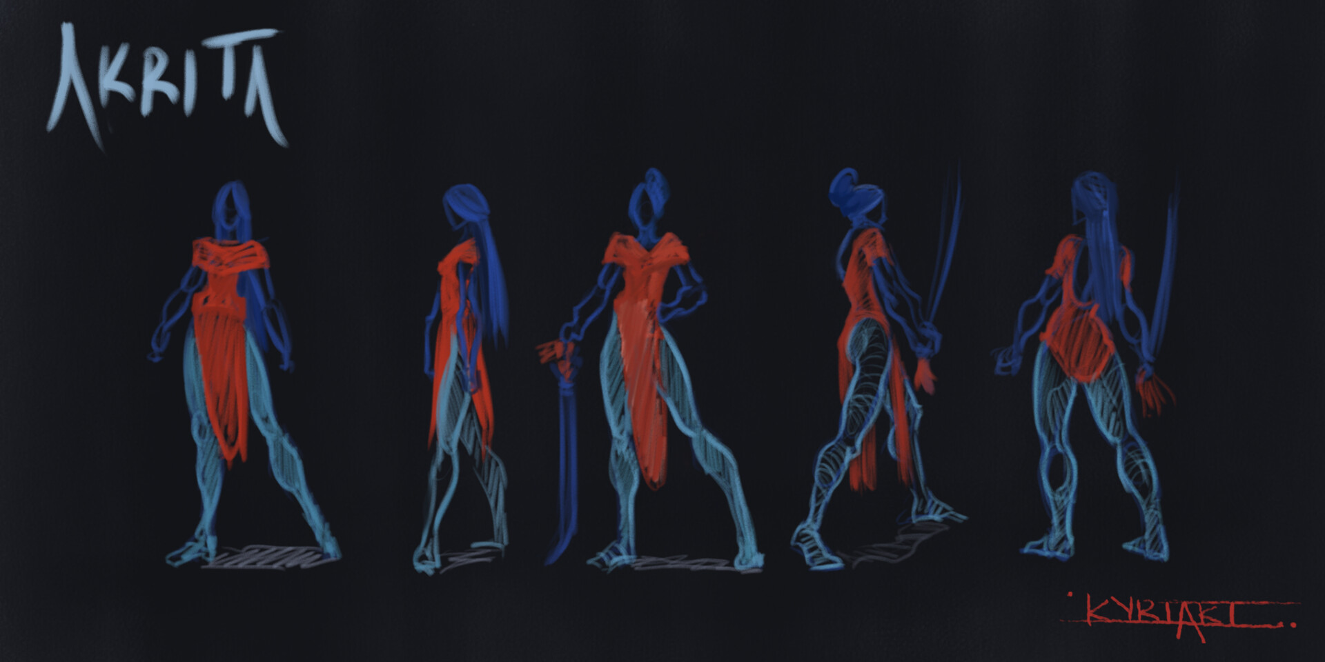 ArtStation - Concept Art "Akrita" thumbnails figures 2