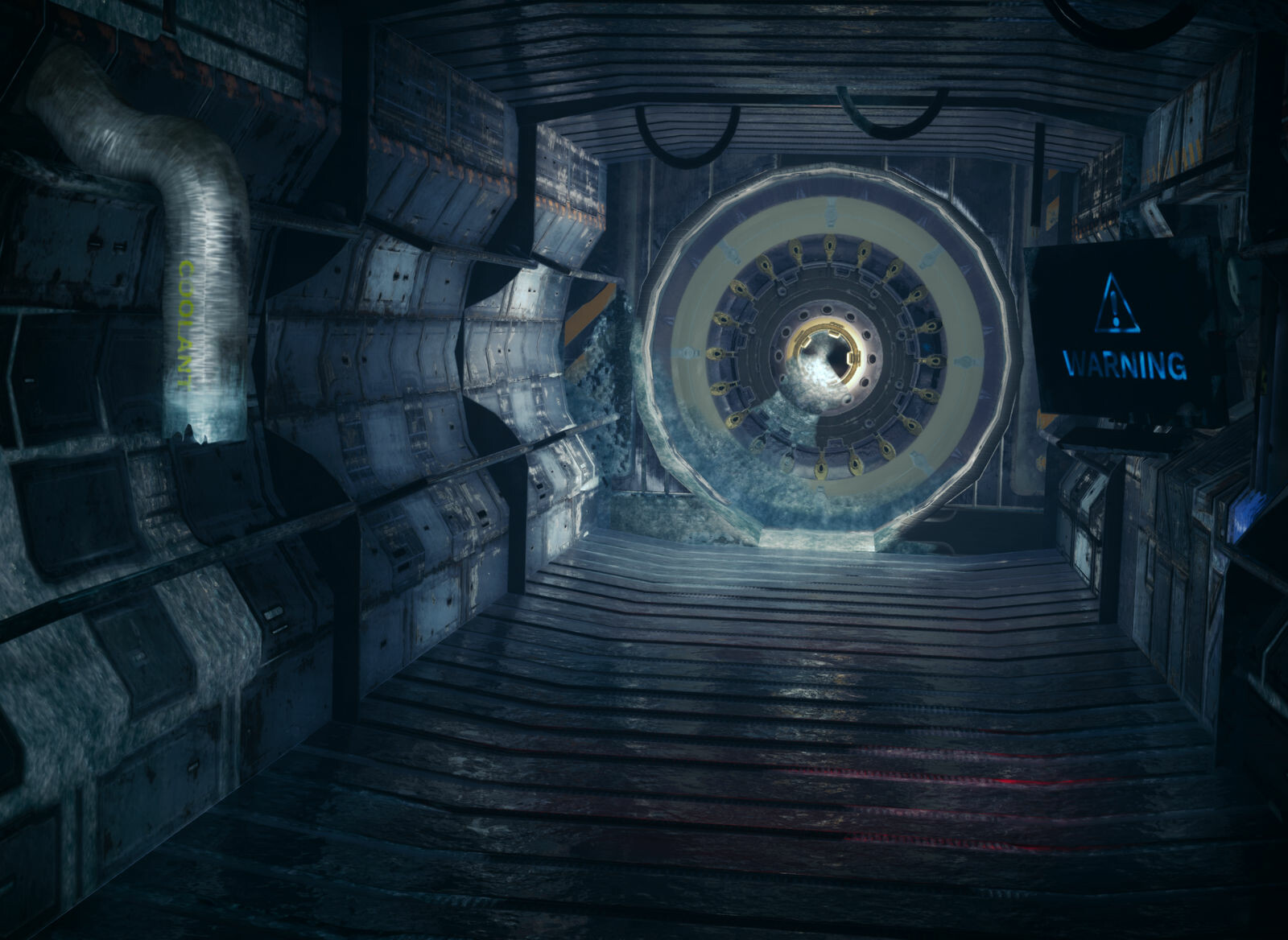 ArtStation - SciFi Frozen Hallway