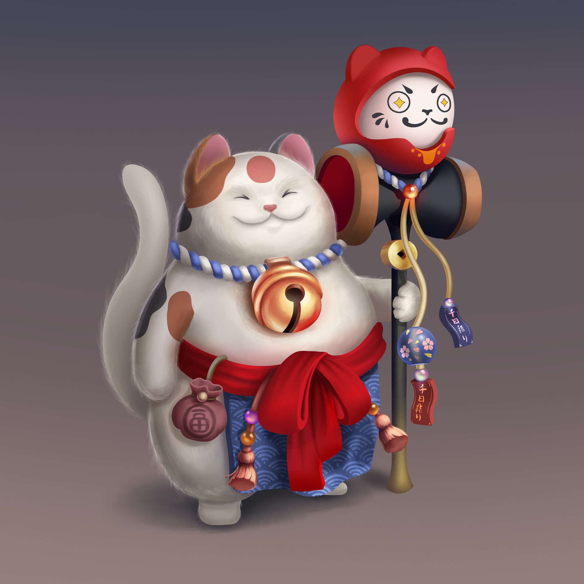 ArtStation - Maneki-neko cat