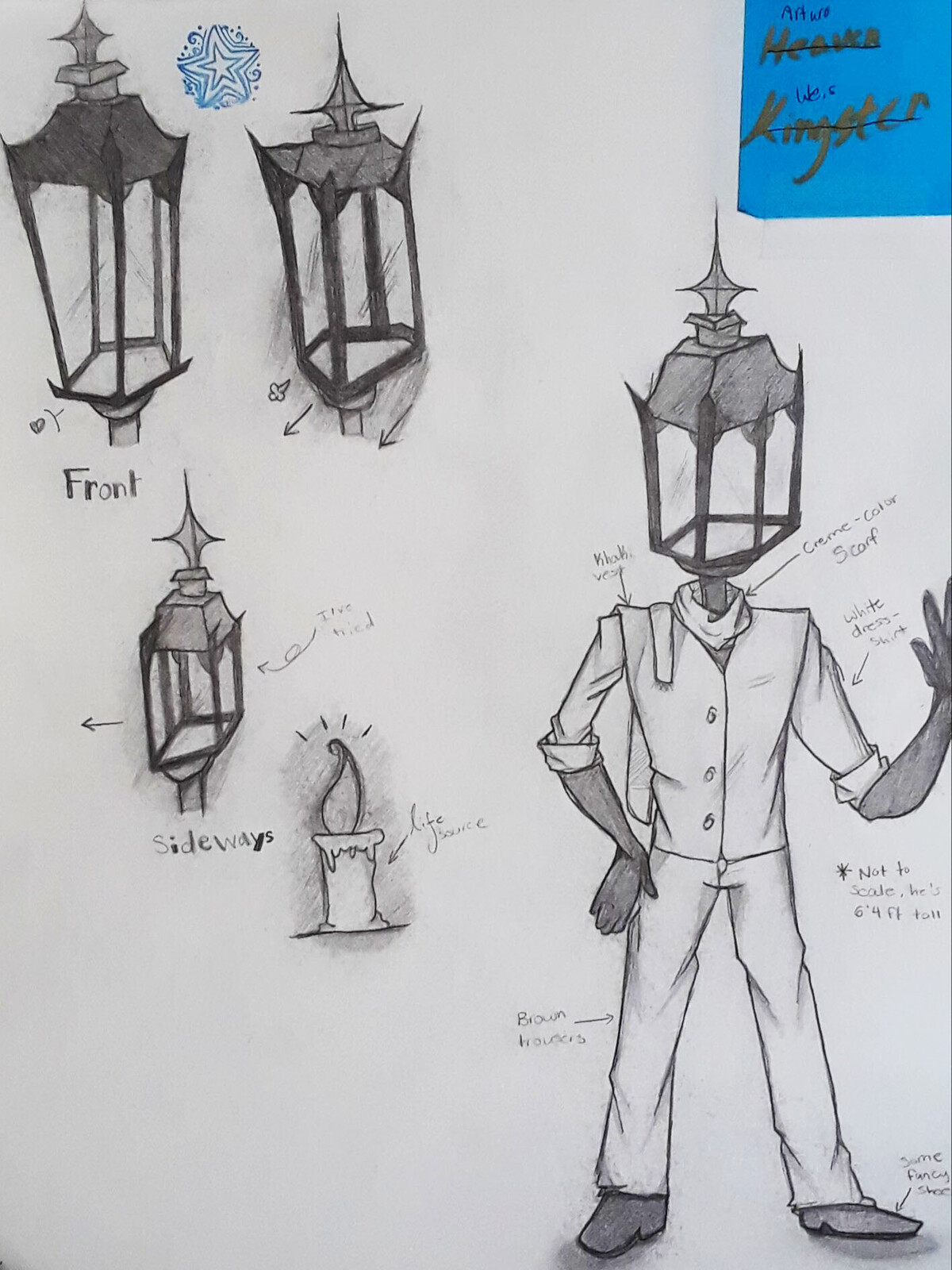 Kai Masamura - Lightpost Objecthead Character sheet