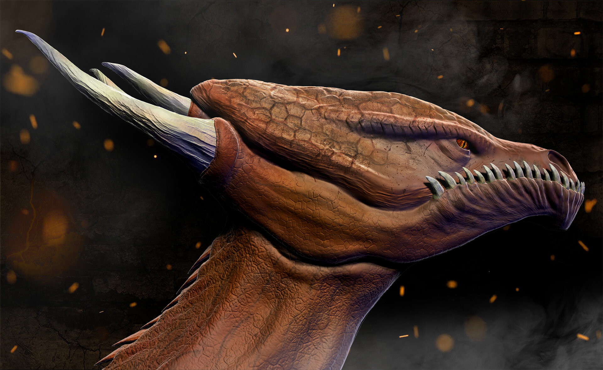 ArtStation - Horned Dragon