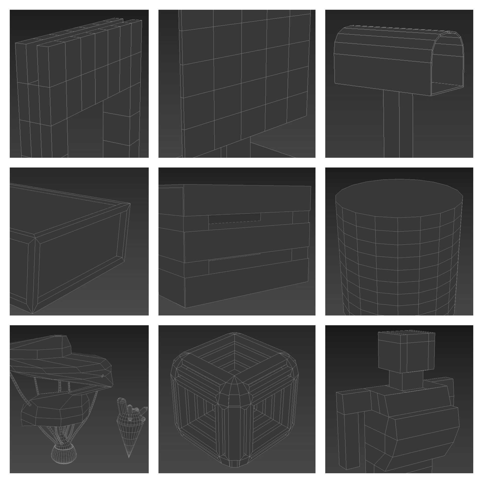 Luke B - 3ds Max Objects and Bits Renders