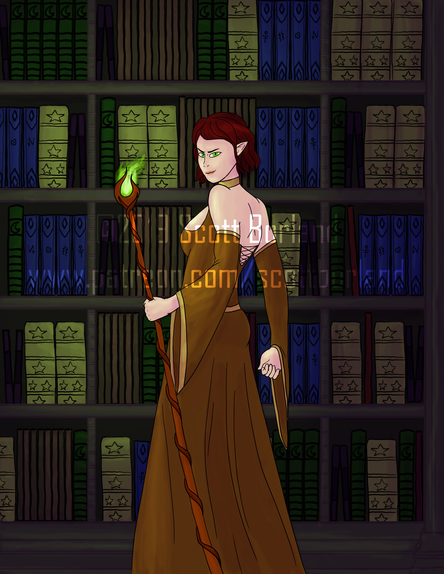 ArtStation - Half Elf Wizard Commission