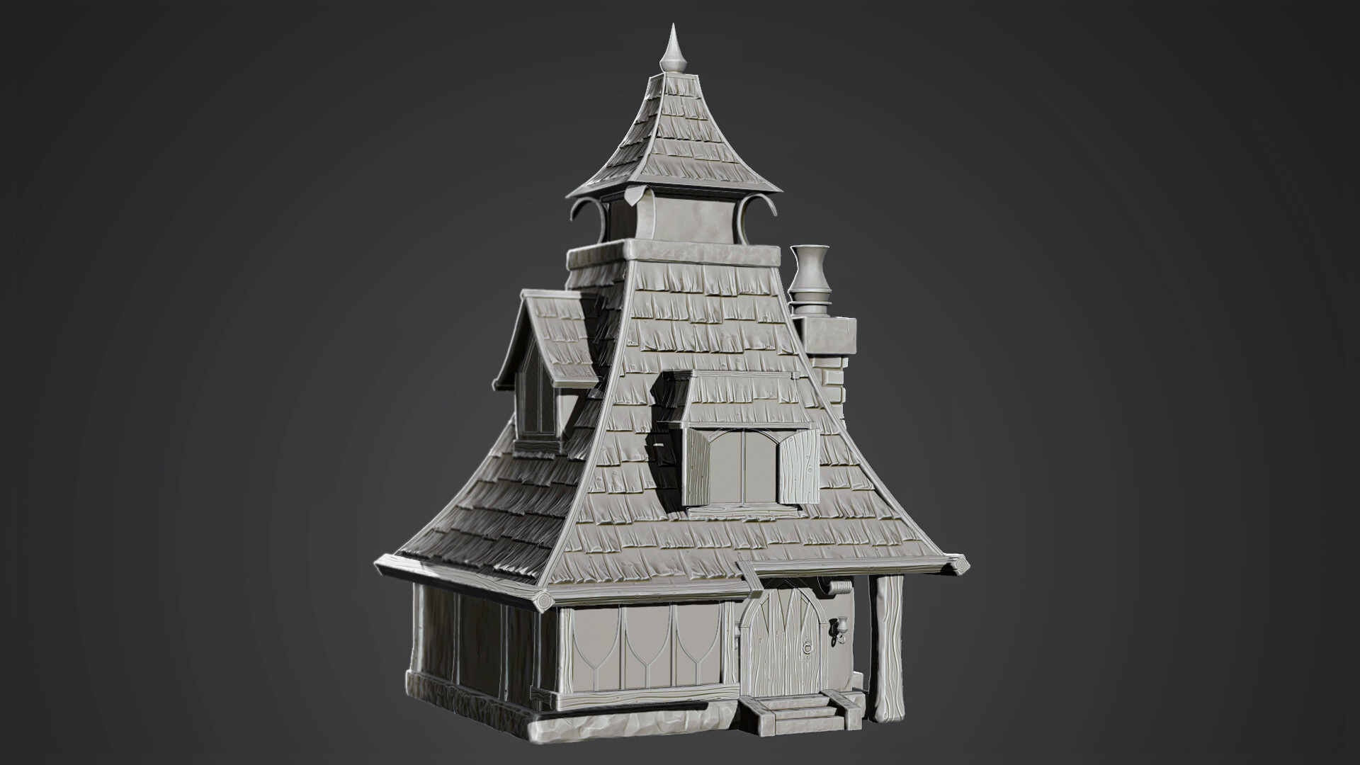 Patrick Metzler - Stylized Wood House Sculpt