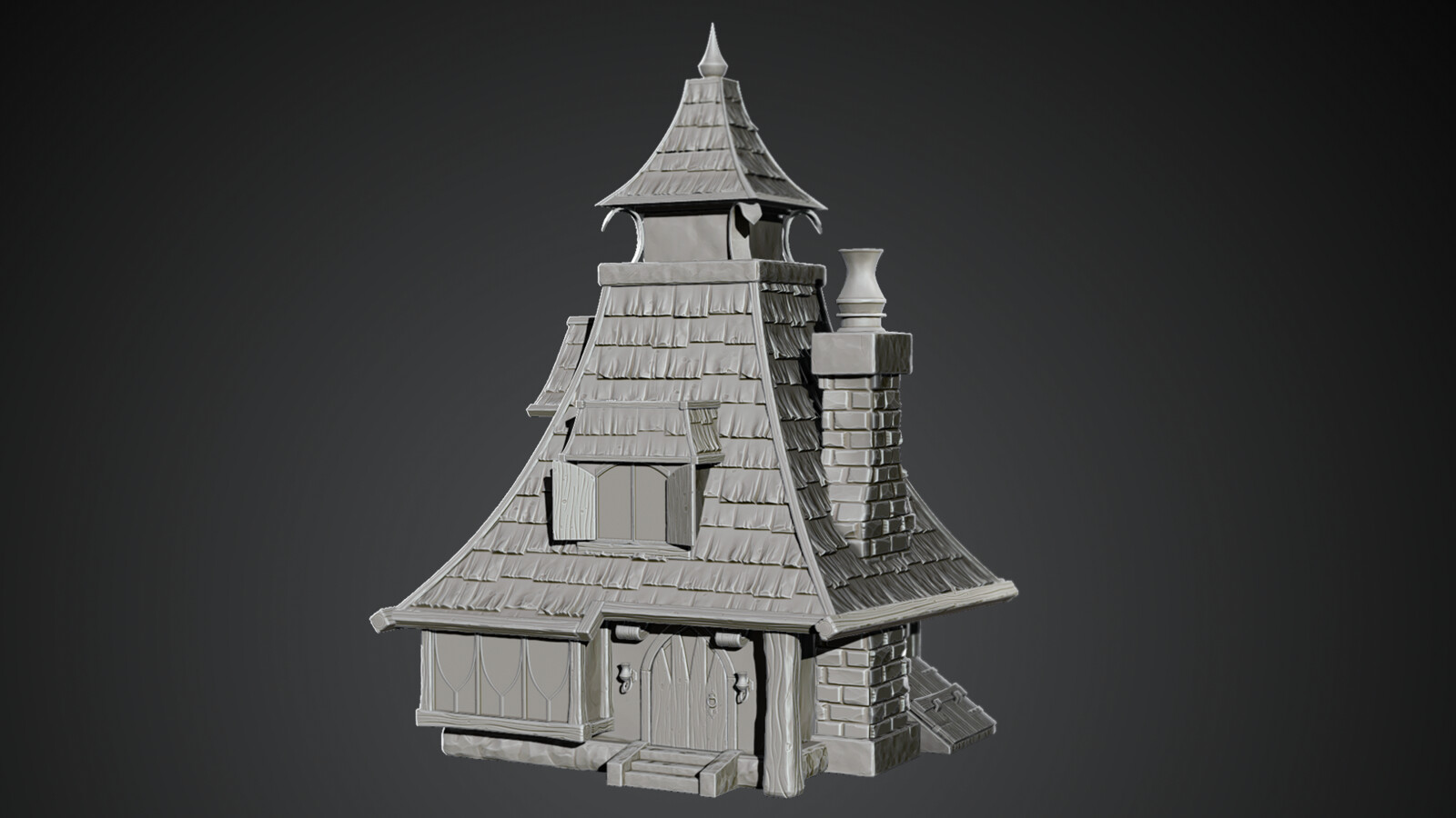 Patrick Metzler - Stylized Wood House Sculpt