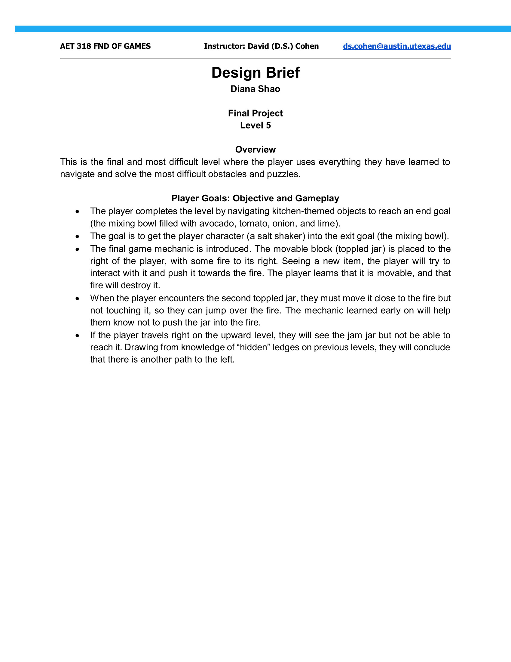 Diana Shao - Holy Guacamole! Game Design & Concept